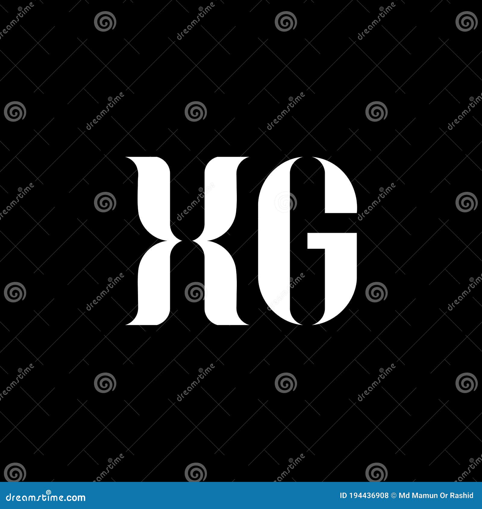 XG X G Letter Logo Design. Initial Letter XG Linked Circle Uppercase ...