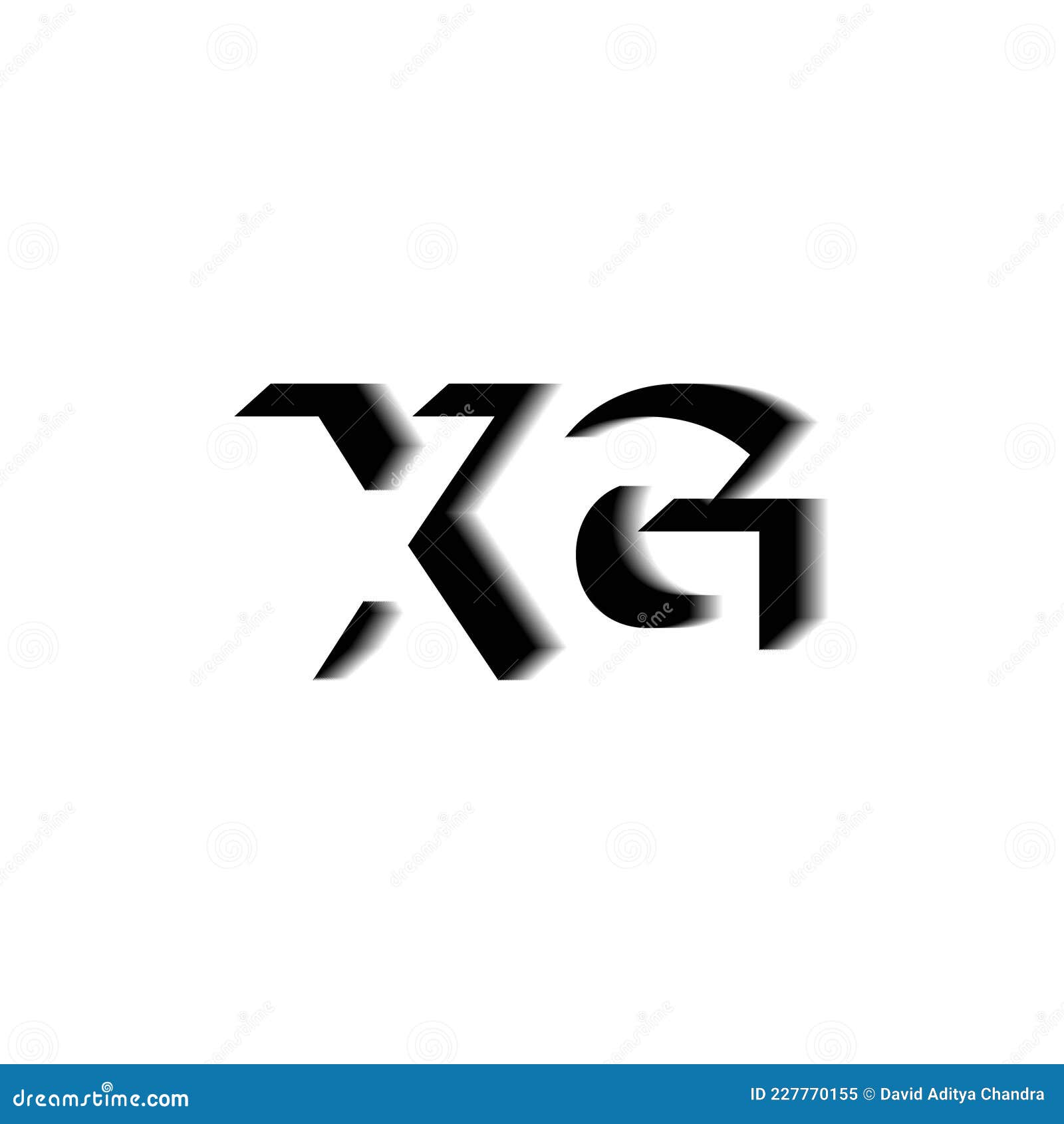 XG Monogram Shadow Shape Style Stock Vector - Illustration of company ...