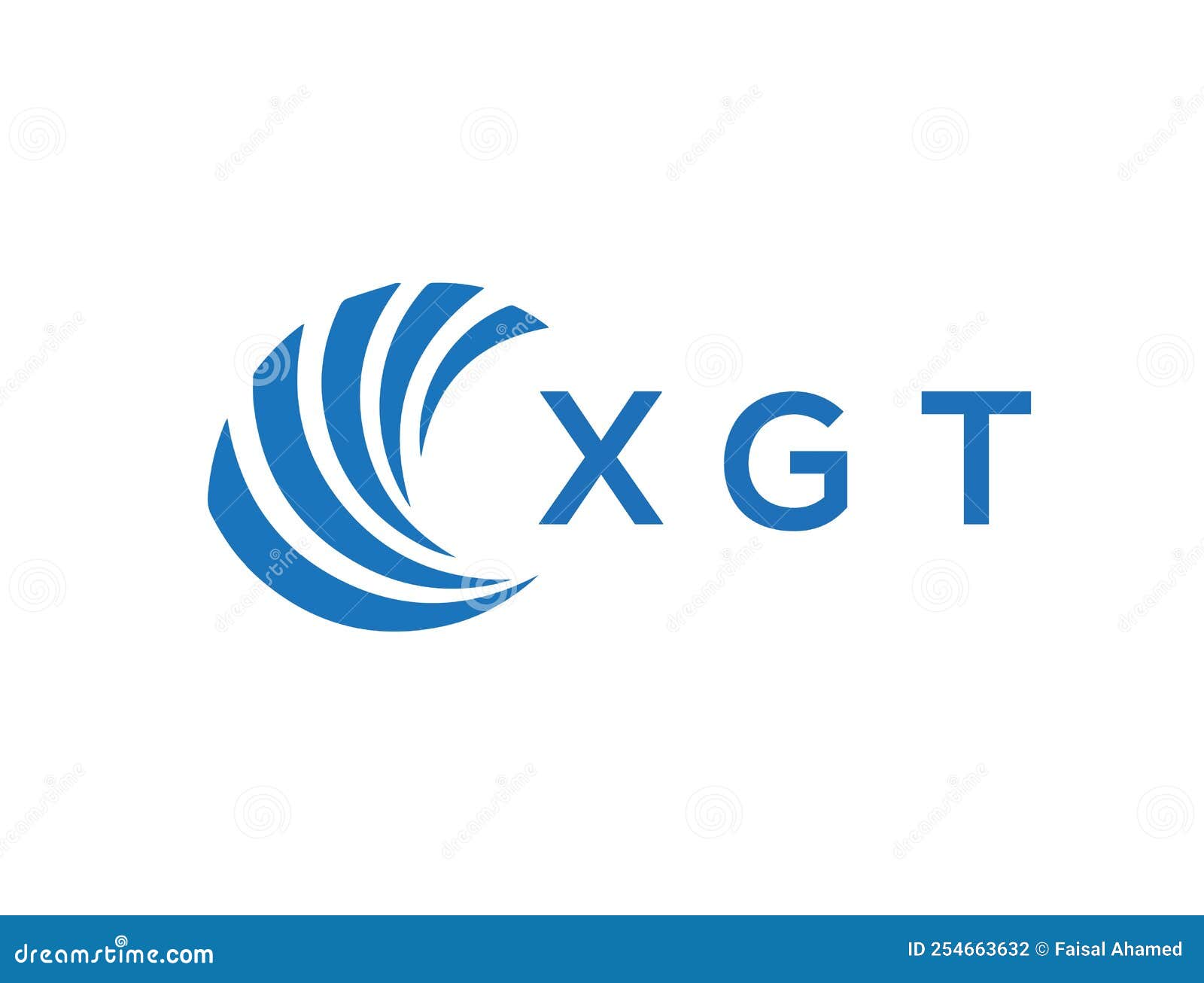 XGT Letter Logo Design on White Background. XGT Creative Circle Letter ...