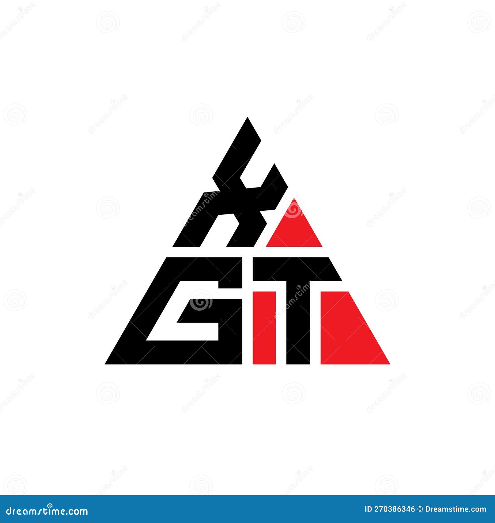 XGT Triangle Letter Logo Design with Triangle Shape. XGT Triangle Logo ...