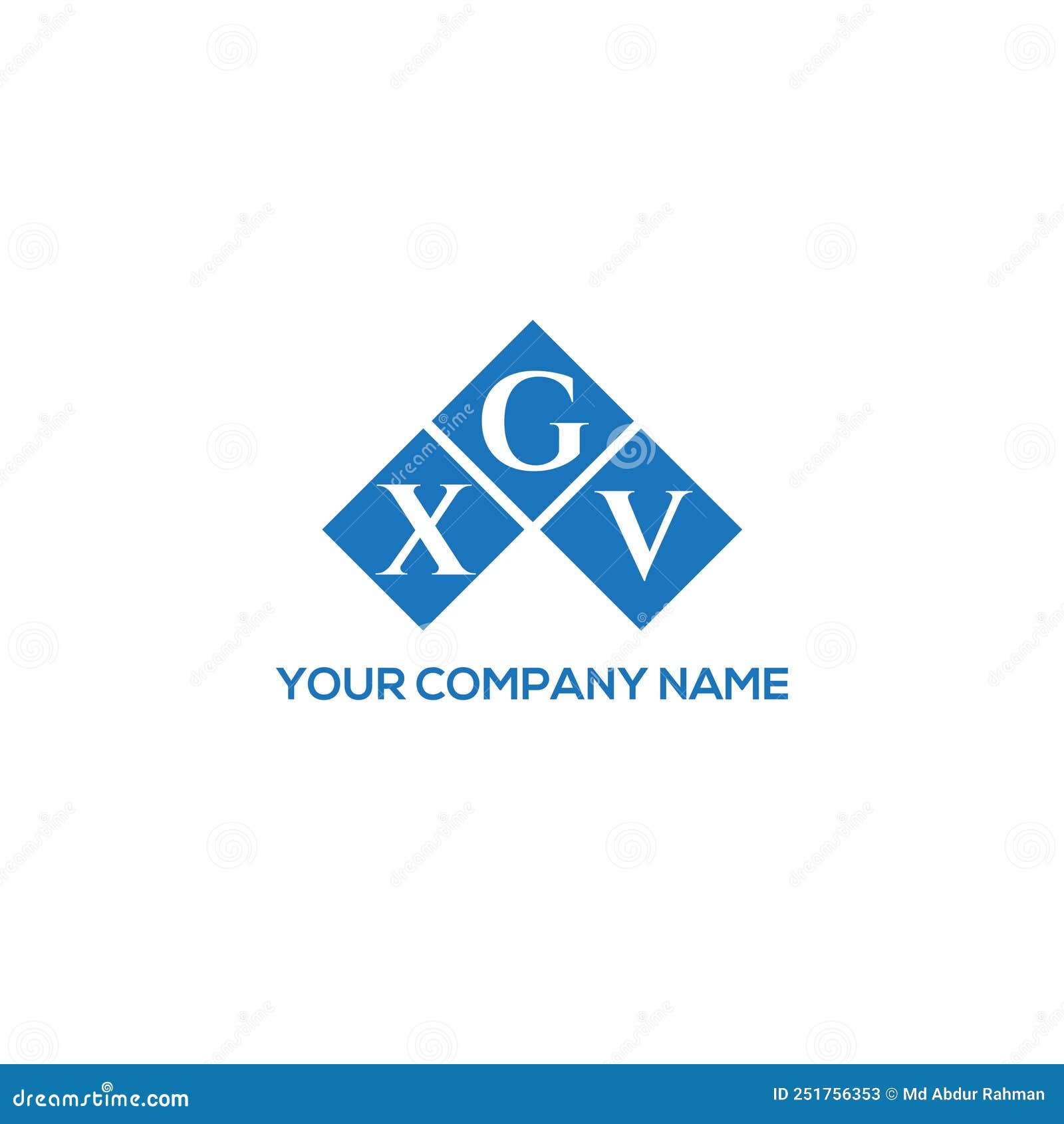 XGV Letter Logo Design on WHITE Background. XGV Creative Initials ...