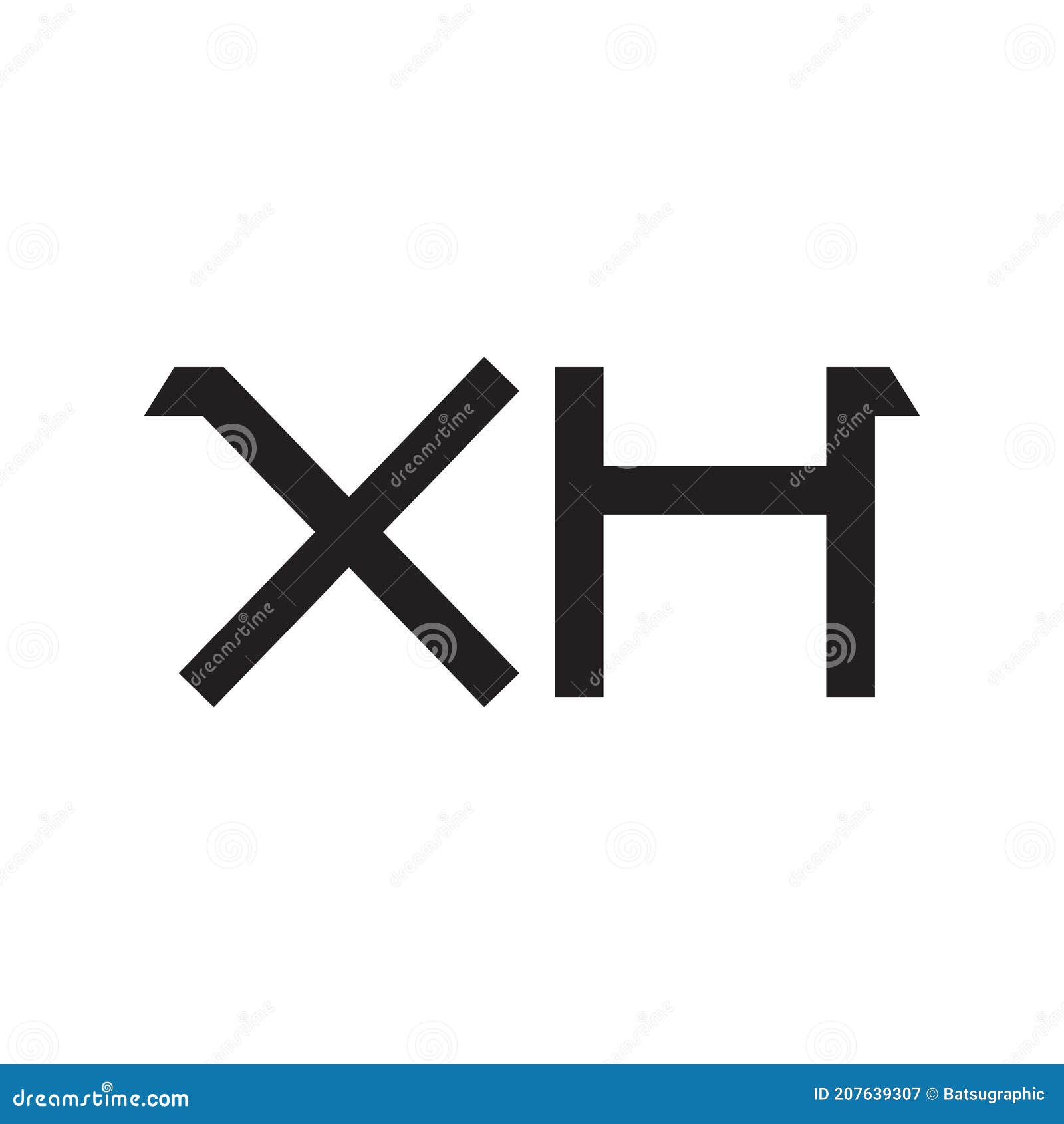 Xh Initial Letter Vector Logo Icon Stock Vector - Illustration of ...