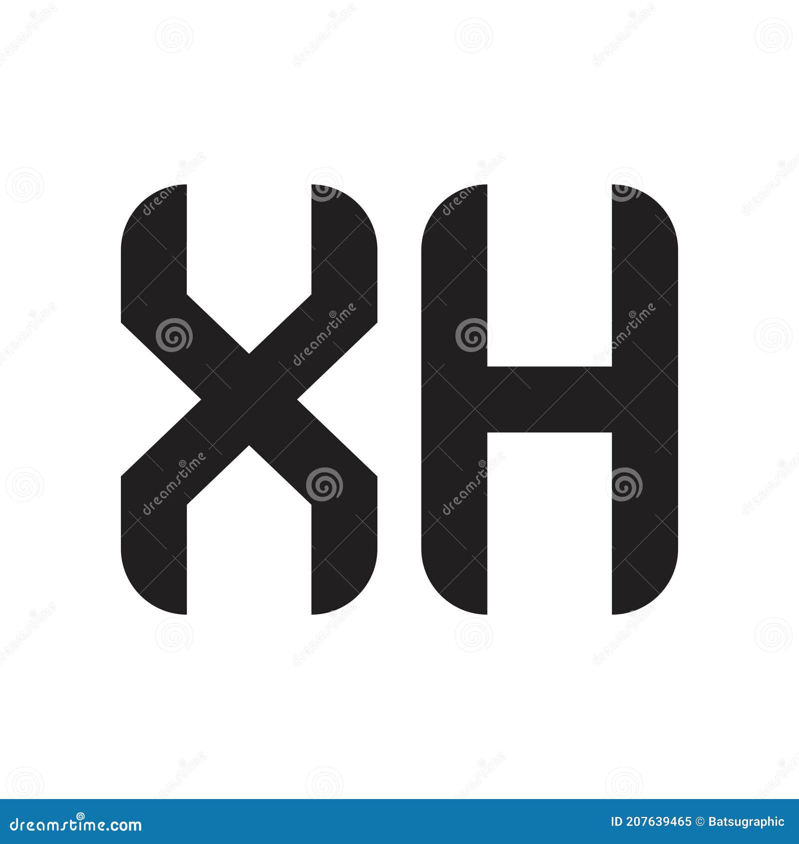 Xh Initial Letter Vector Logo Icon Stock Vector - Illustration of ...