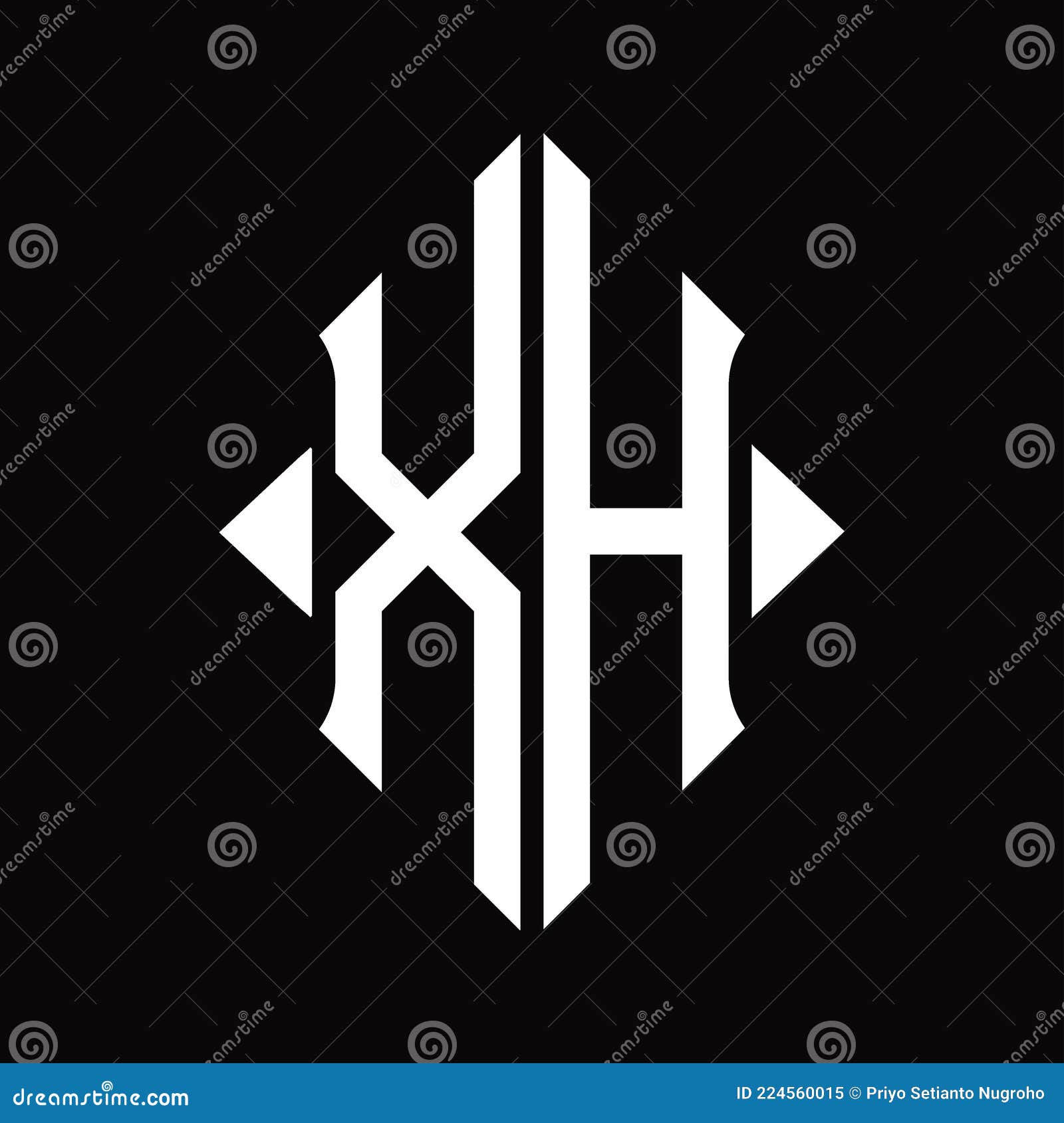 XH Logo Monogram with Shield Shape Isolated Design Template Stock ...