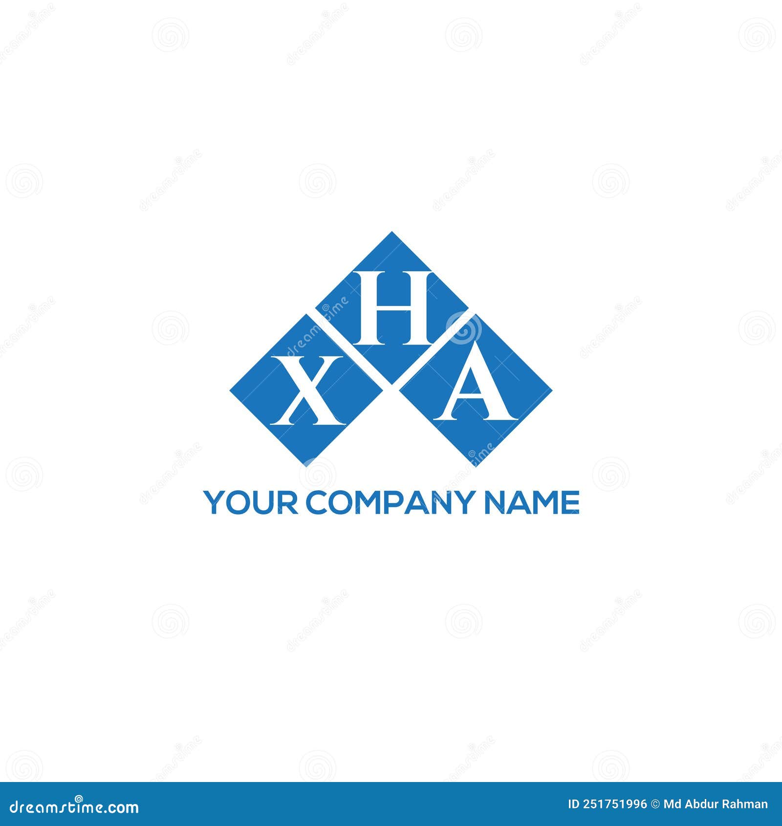 XHA Letter Logo Design on WHITE Background. XHA Creative Initials ...