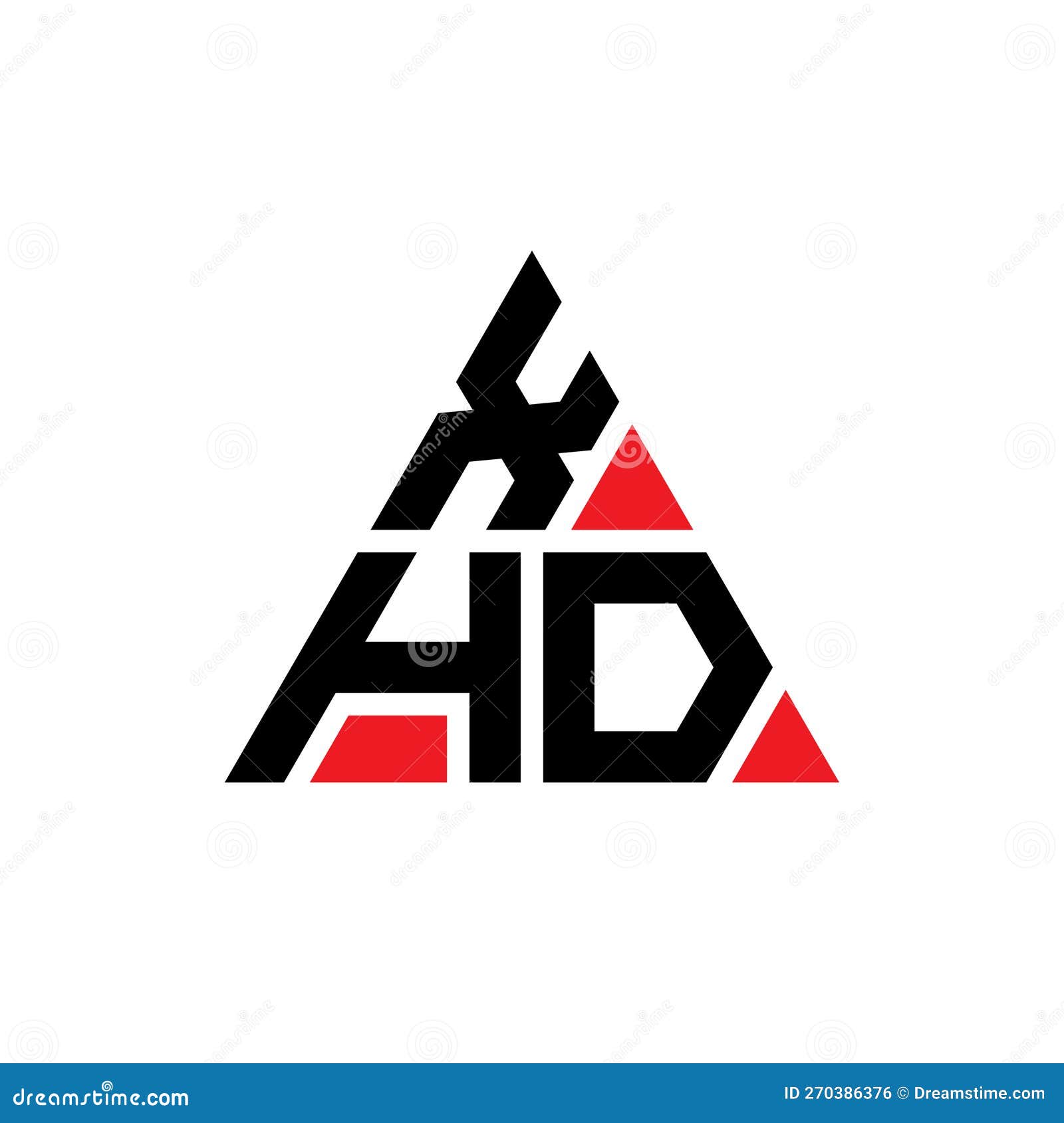 XHD Triangle Letter Logo Design with Triangle Shape. XHD Triangle Logo ...
