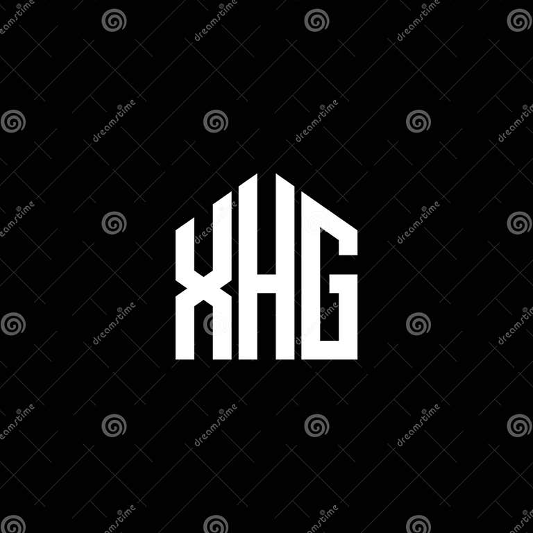 XHG Letter Logo Design on BLACK Background. XHG Creative Initials ...