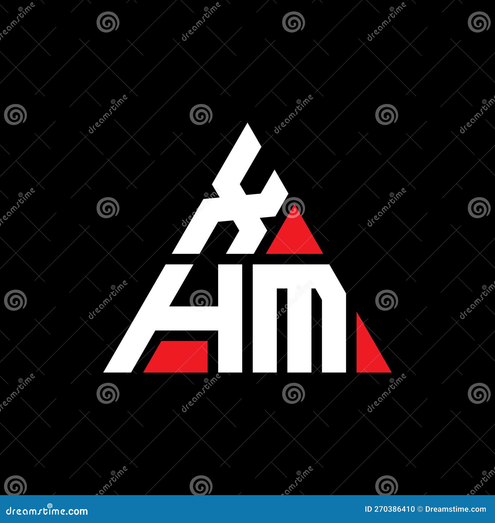 XHM Triangle Letter Logo Design with Triangle Shape. XHM Triangle Logo ...