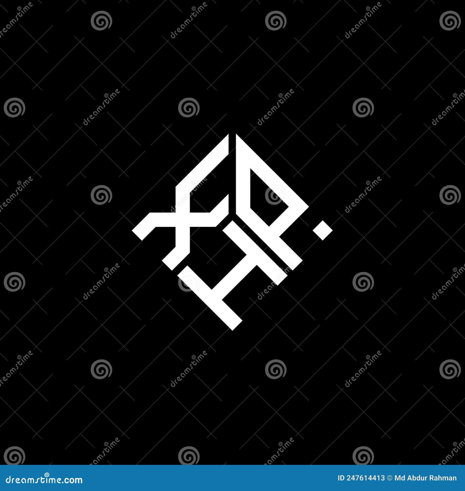 XHP Letter Logo Design on Black Background. XHP Creative Initials ...
