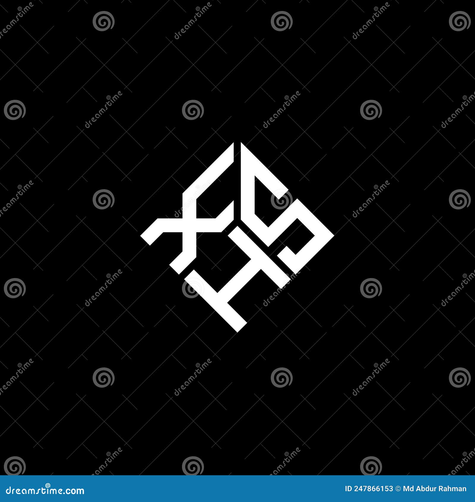 XHS Letter Logo Design on Black Background. XHS Creative Initials ...