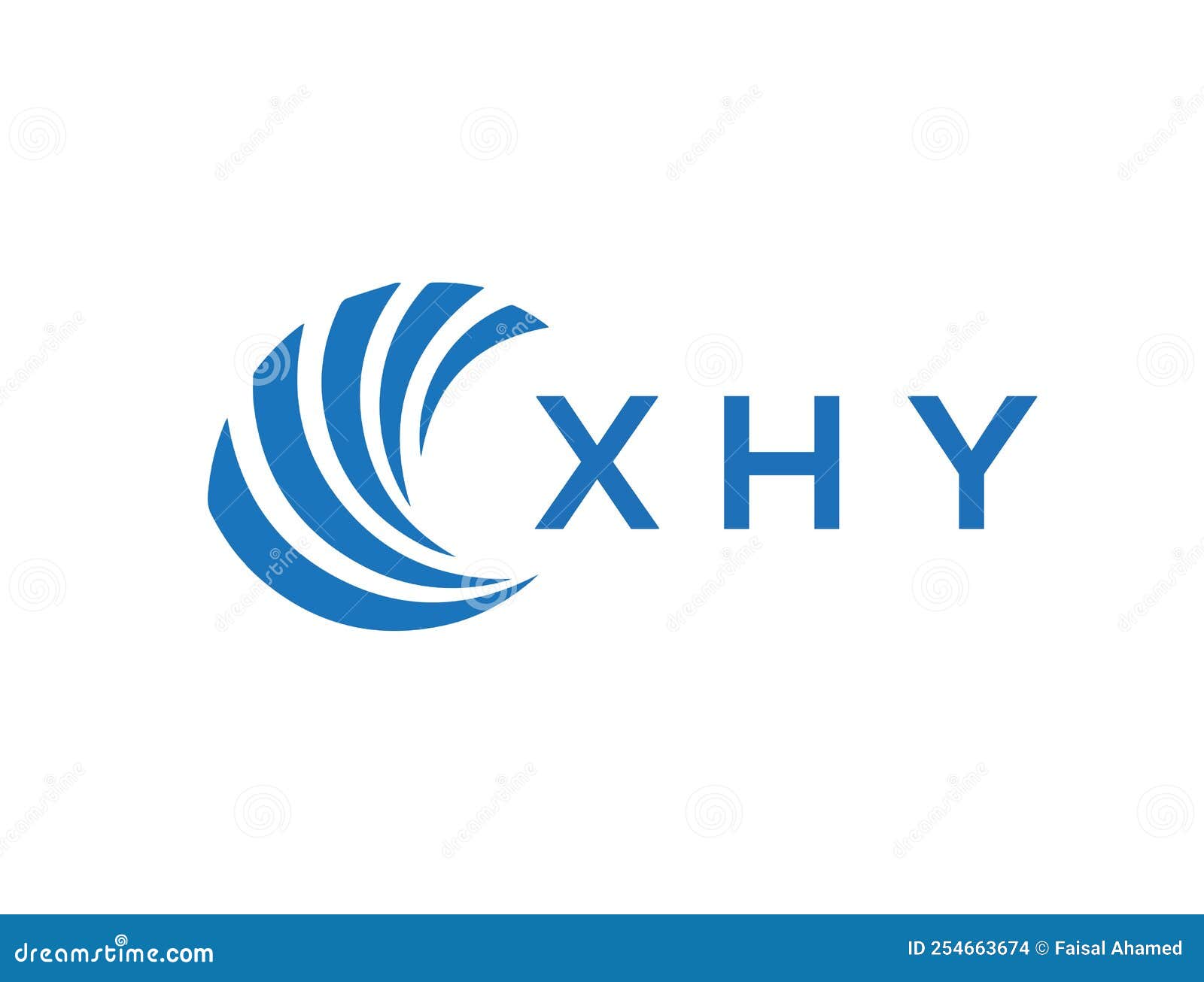 XHY Letter Logo Design on White Background. XHY Creative Circle Letter ...