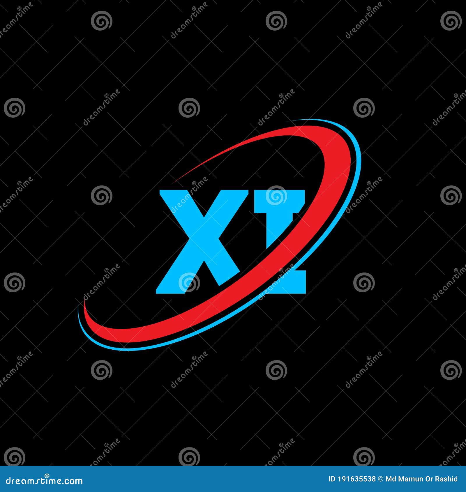 XI X I Letter Logo Design. Initial Letter XI Linked Circle Uppercase ...