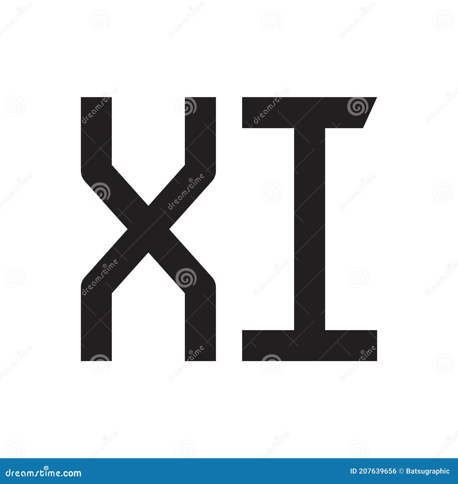 Xi Initial Letter Vector Logo Icon Stock Vector - Illustration of type ...