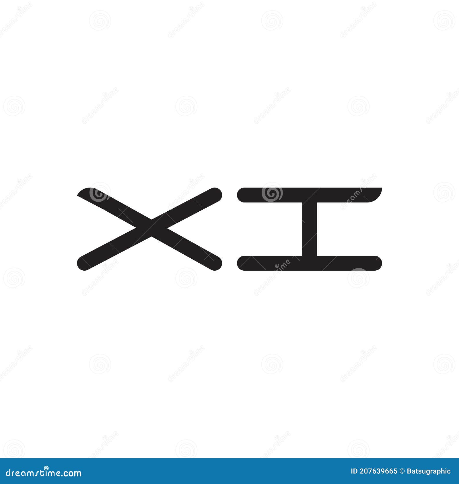 Xi Initial Letter Vector Logo Icon Stock Vector - Illustration of ...