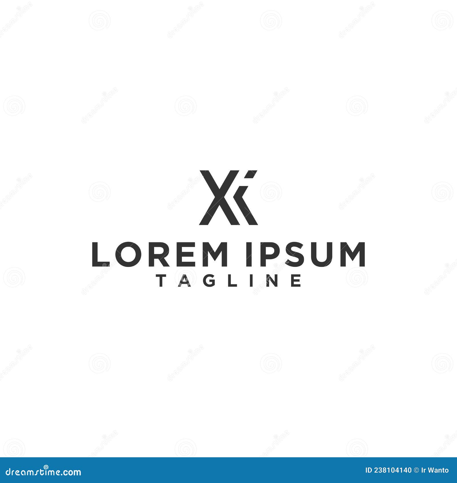 Xi or Ix Monogram Logo Design Stock Vector - Illustration of typography ...