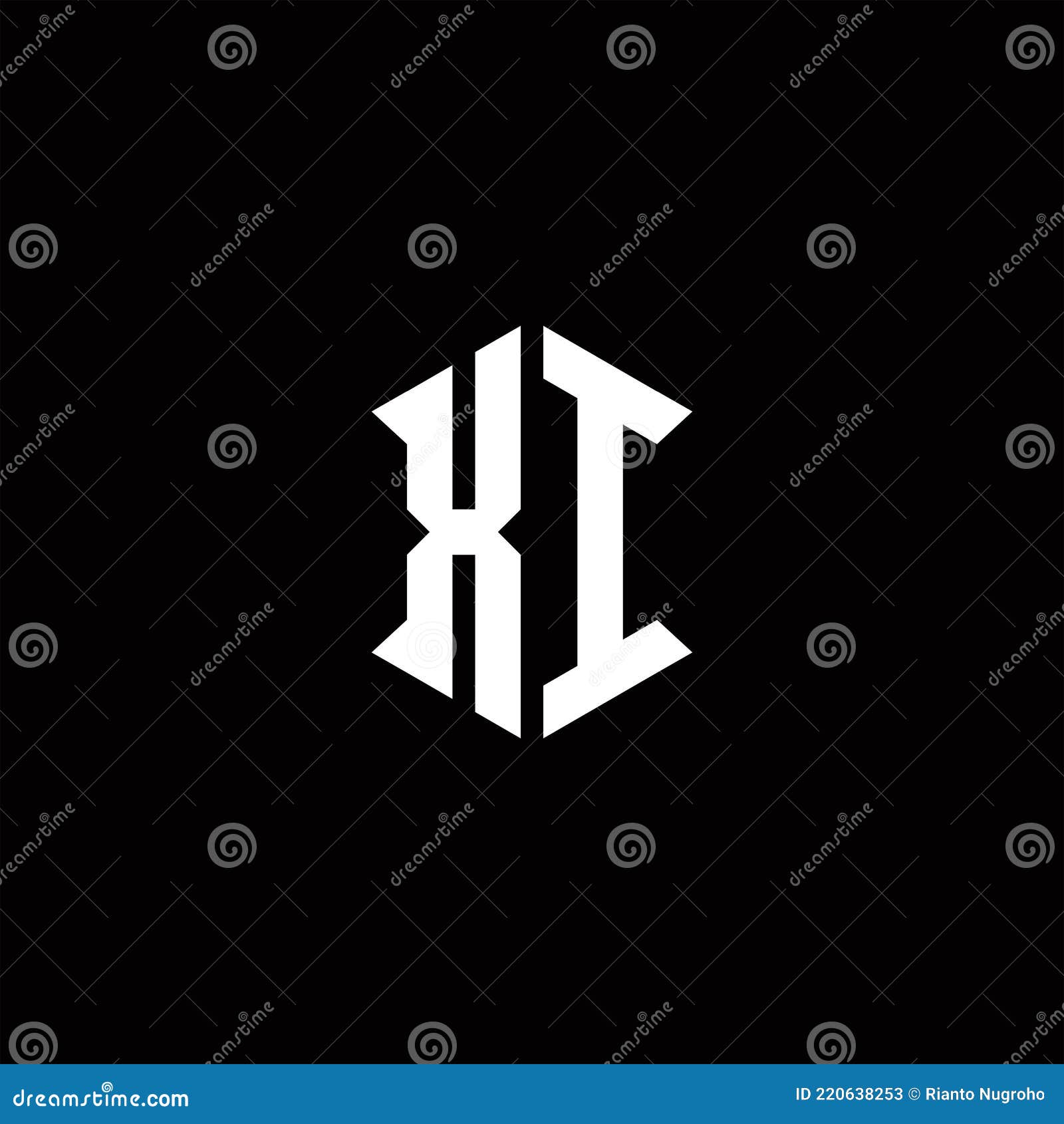 XI Logo Monogram with Shield Shape Designs Template Stock Vector ...