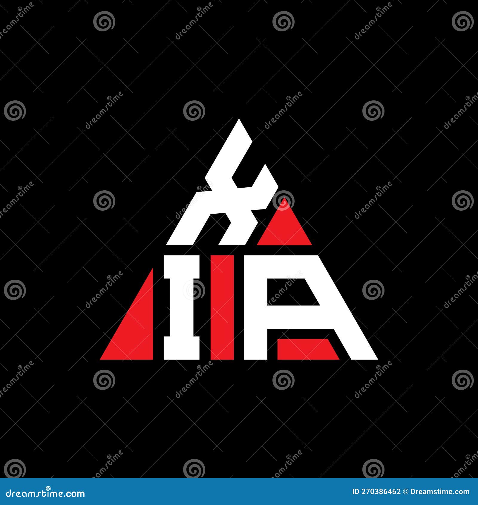 XIA Triangle Letter Logo Design with Triangle Shape. XIA Triangle Logo ...