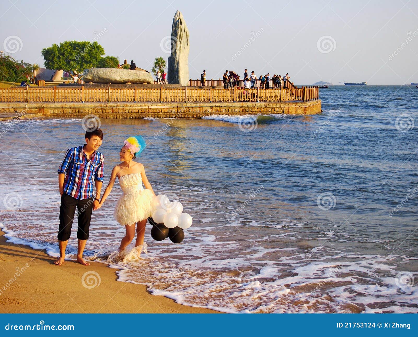 Xiamen, China, Strand redaktionelles stockbild. Bild von himmel - 21753124