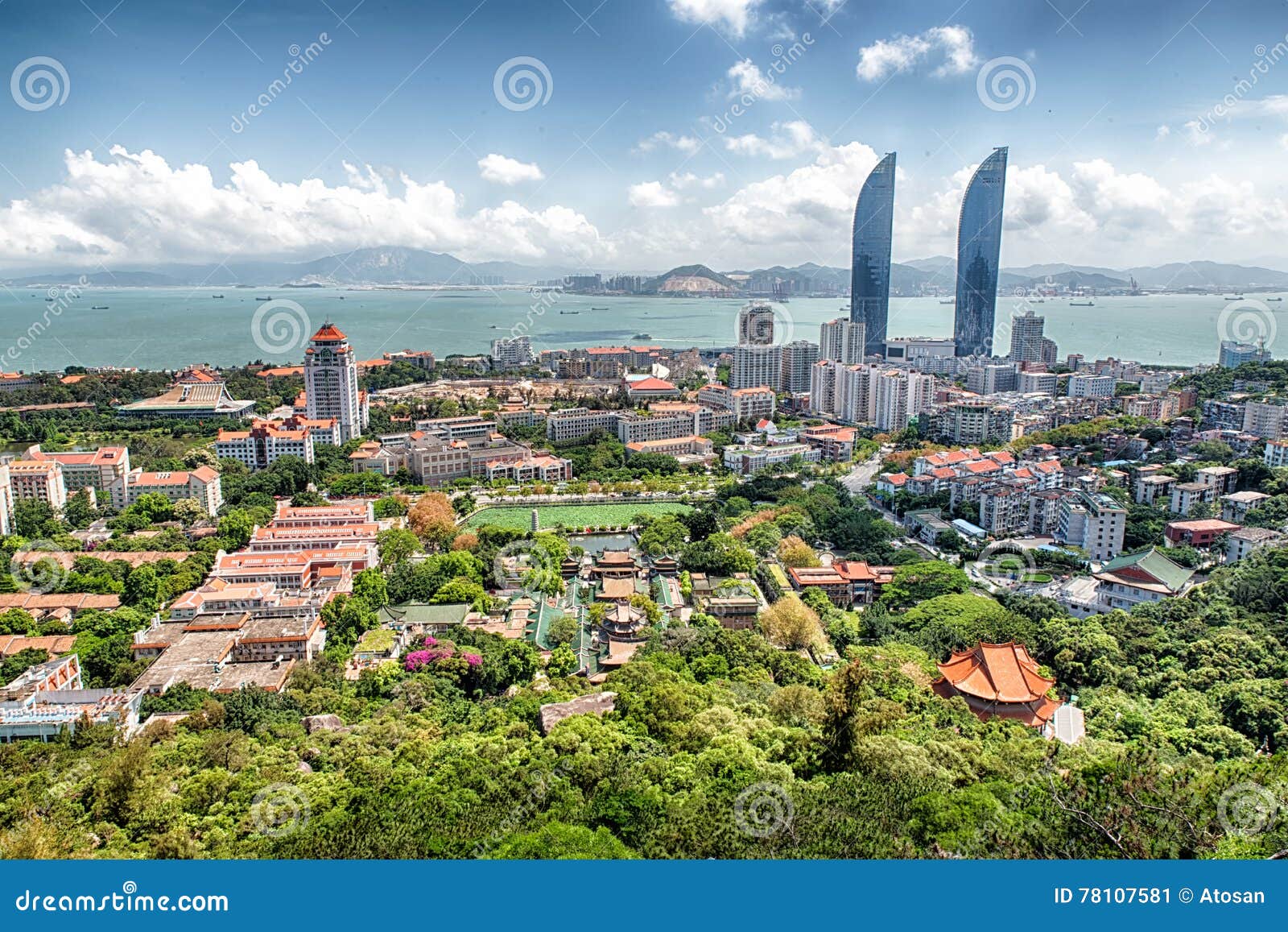 Xiamen stock image. Image of building, xiamen, green - 78107581