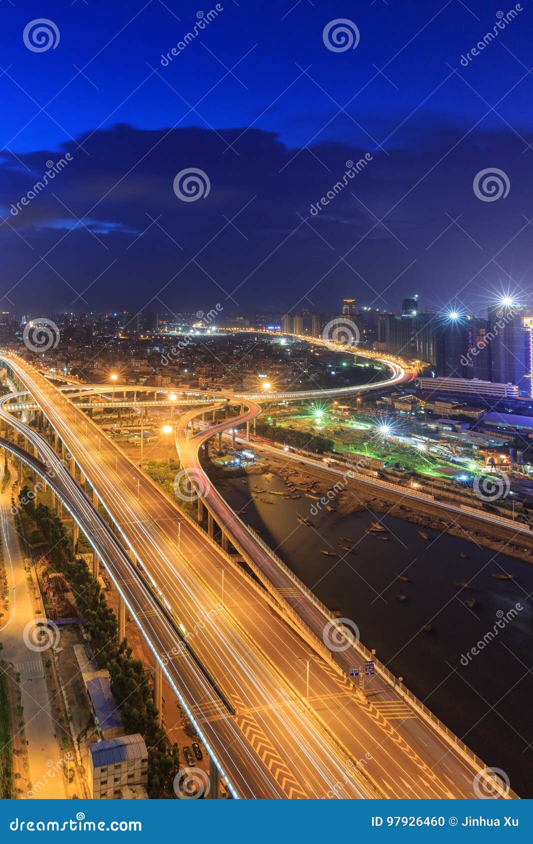 Xiamen Xinglin Bridge at Night, China Editorial Image - Image of ...