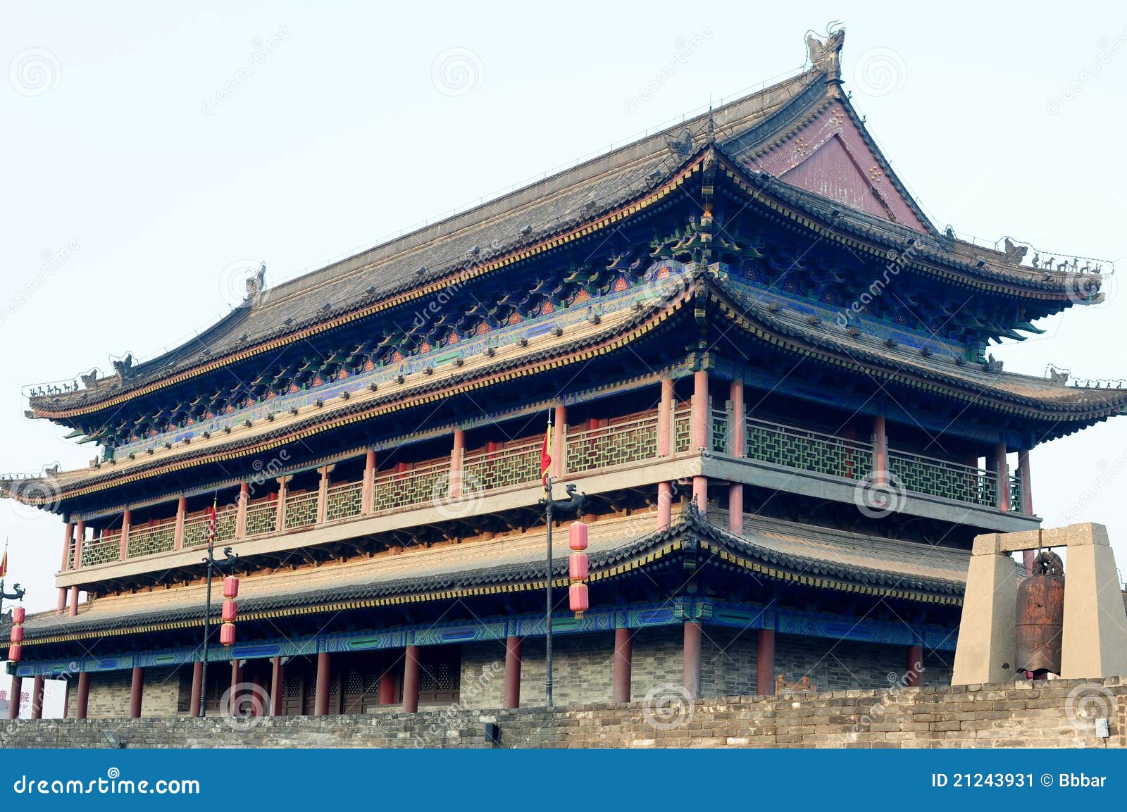 Xian, China stock image. Image of gate, landmark, fort - 21243931