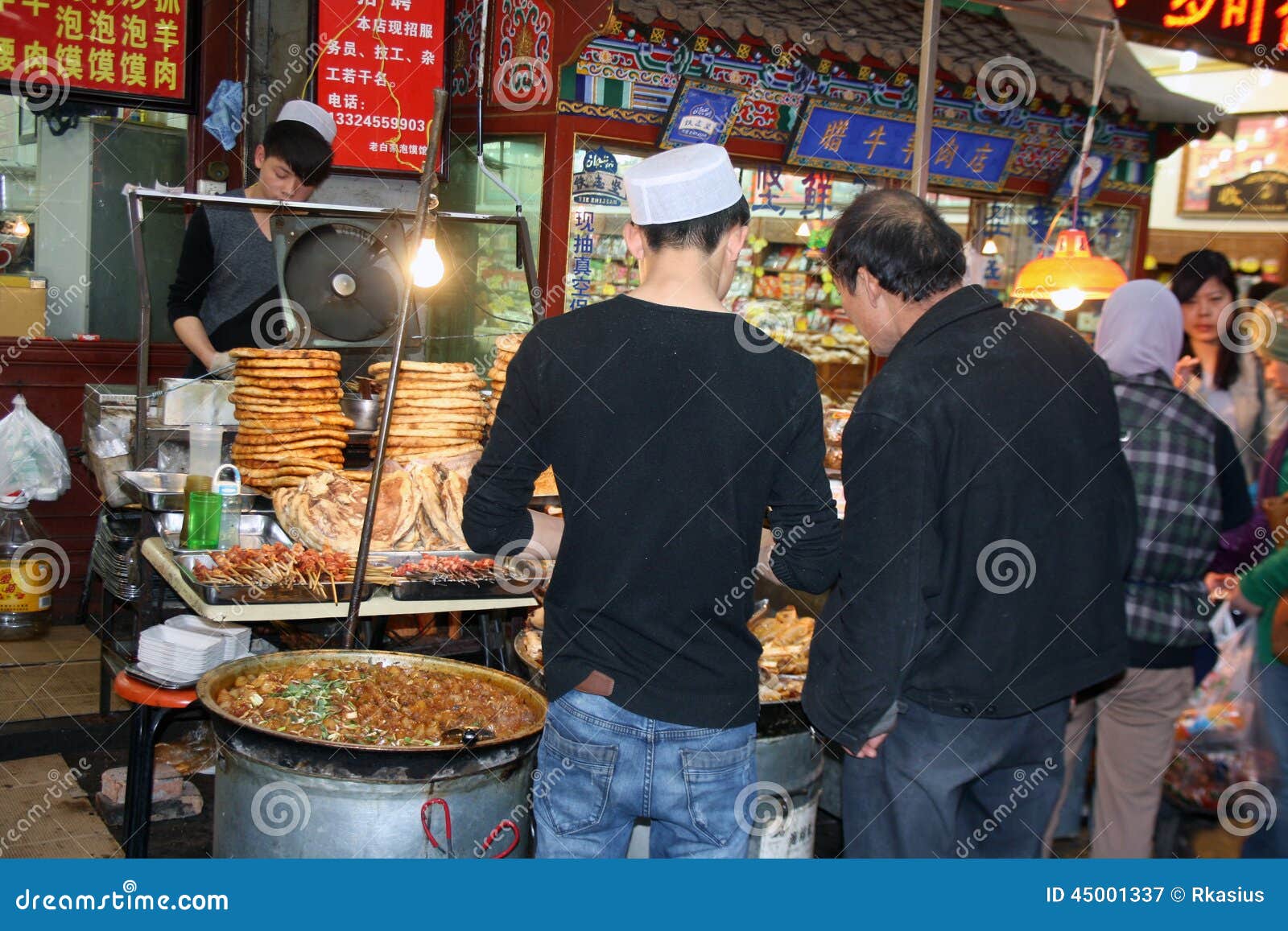 Xian Street Food editorial photography. Image of people - 45001337