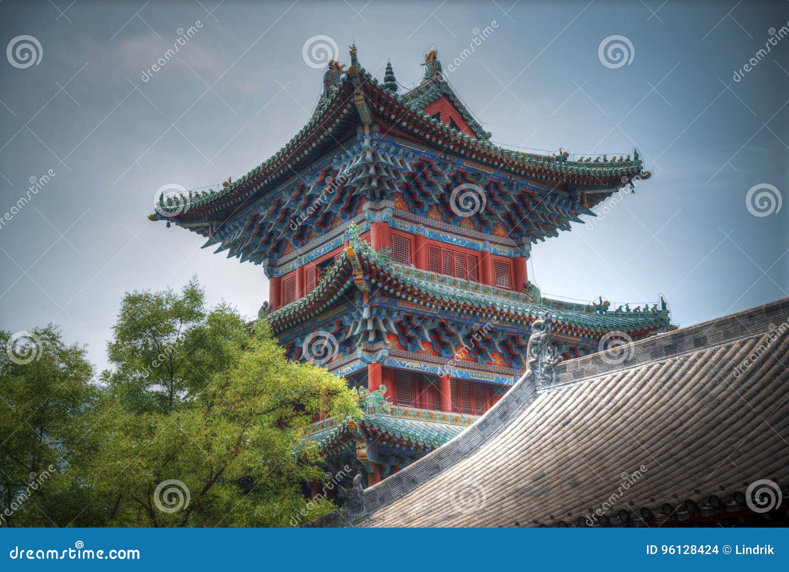 Xian Wall photo stock. Image du indicateur, ciel, xian - 96128424