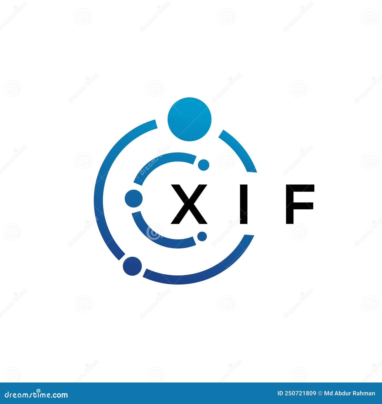 XIF Letter Technology Logo Design on White Background. XIF Creative ...