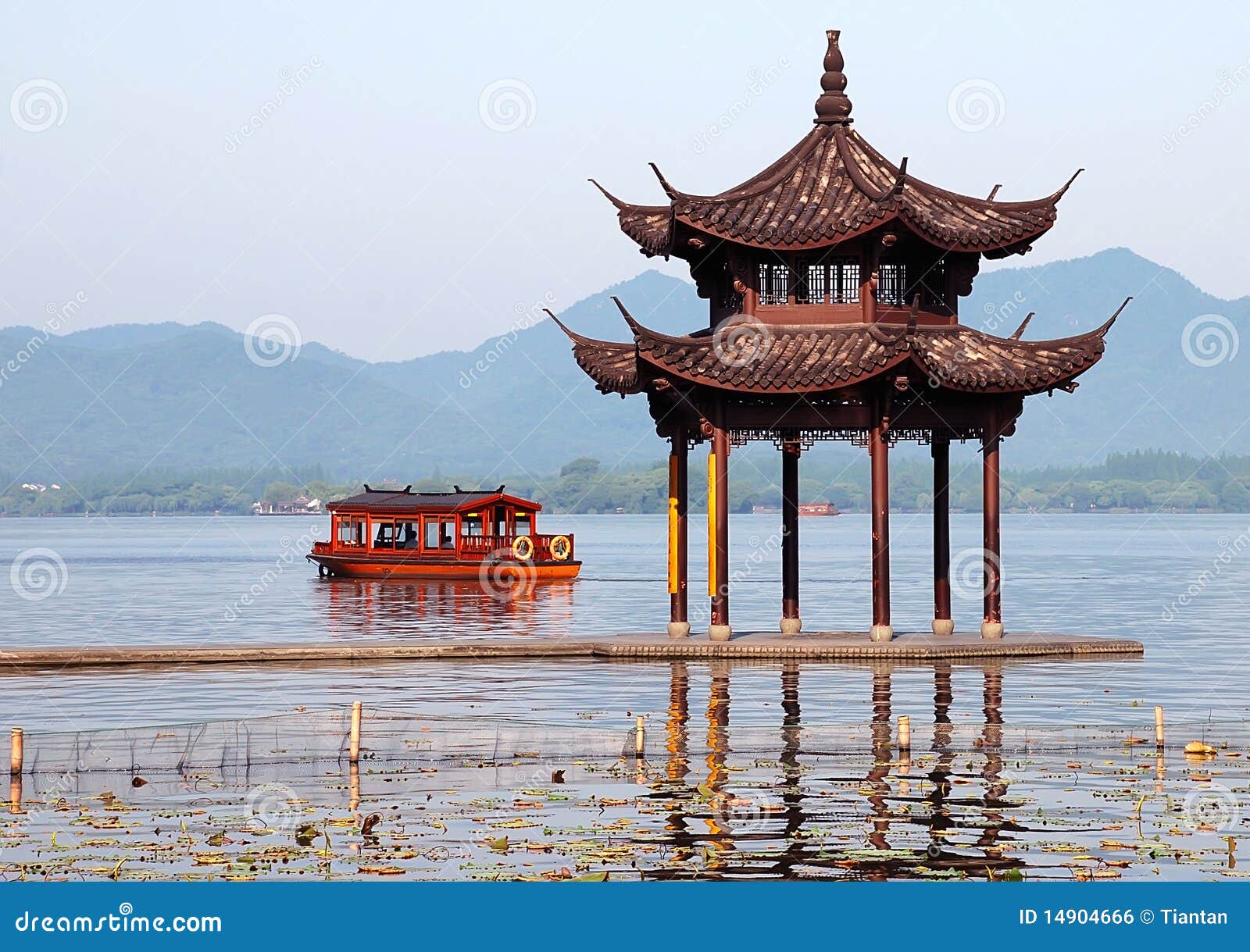 Xihu lake stock photo. Image of summer, tourism, romantic - 14904666