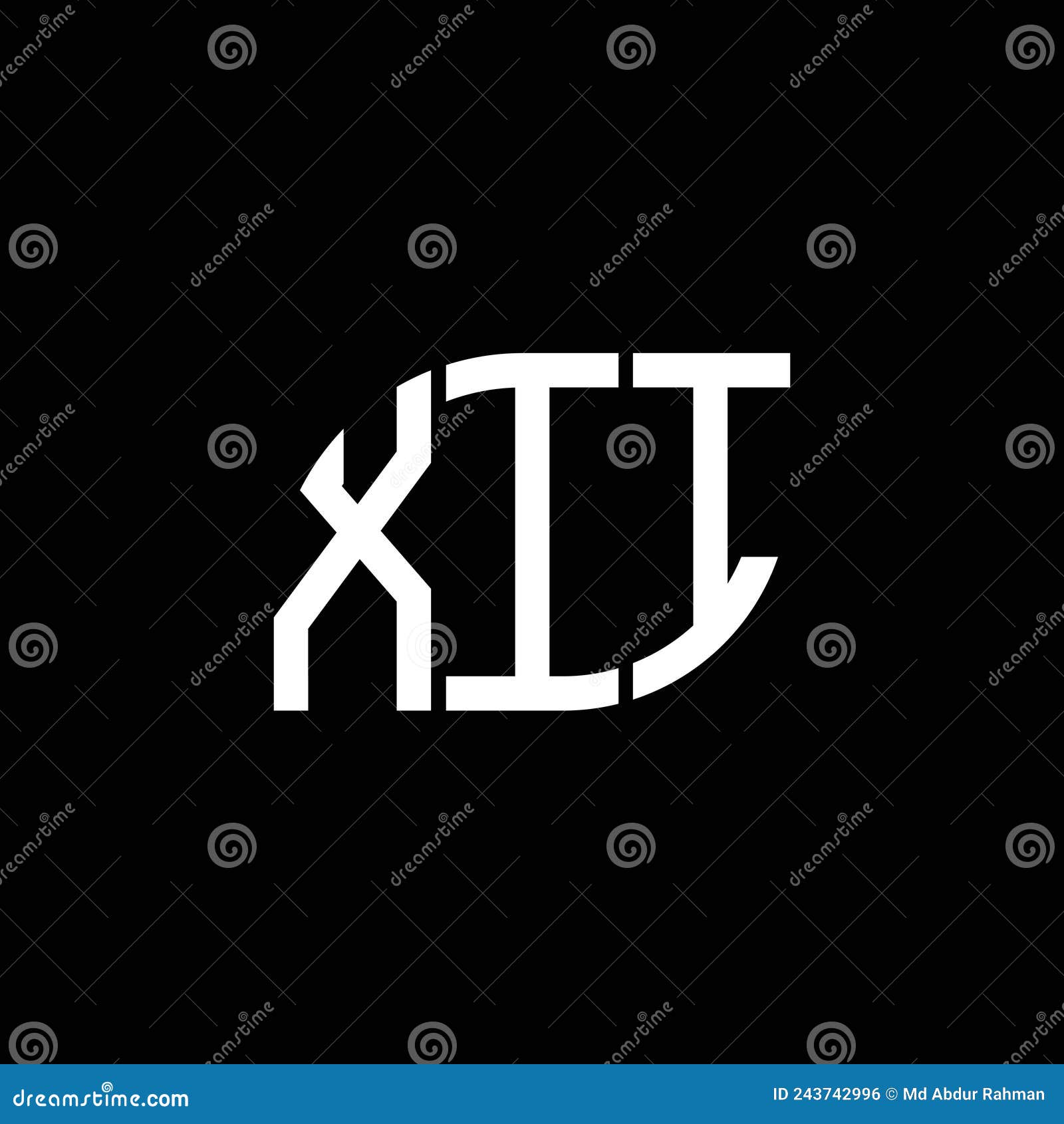 XII Letter Logo Design On Black Background. XII Creative Initials ...