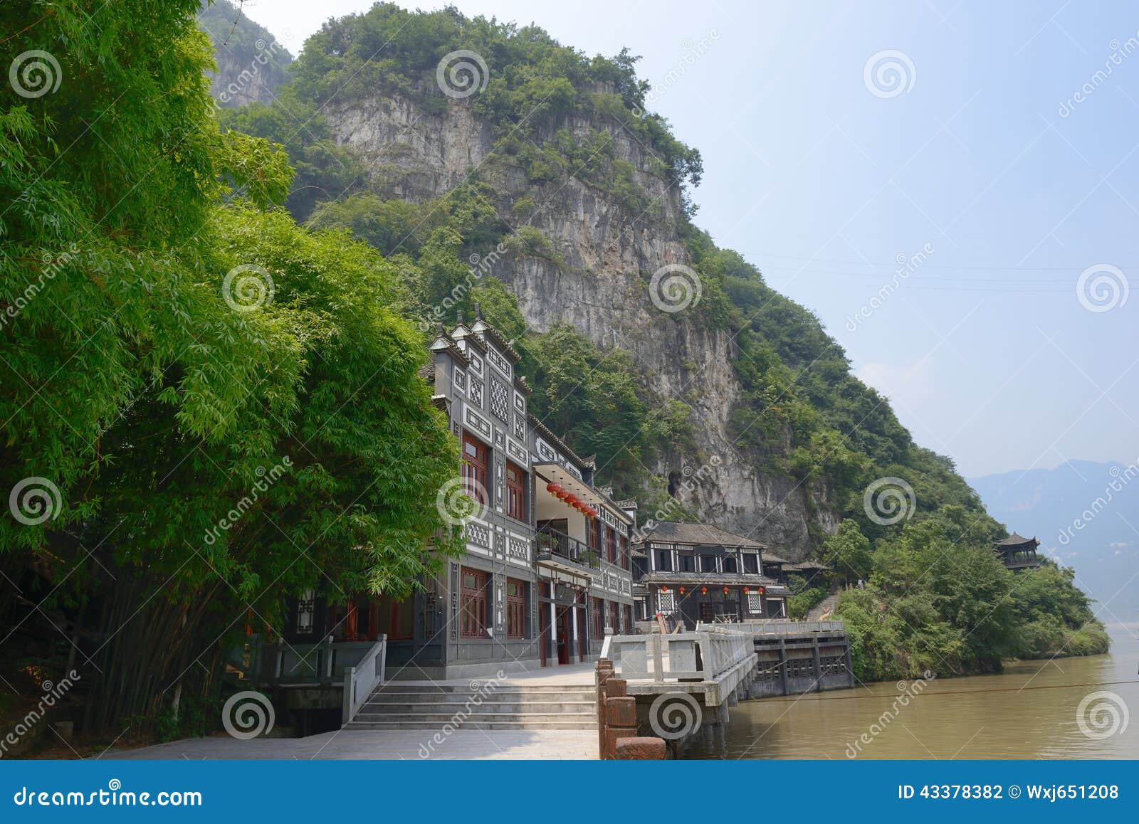 Xiling gorge scenery stock photo. Image of path, green - 43378382