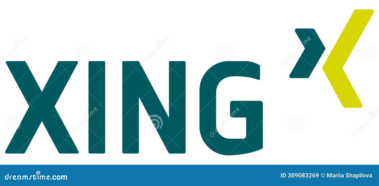 Xing logo editorial stock image. Illustration of template - 309083269