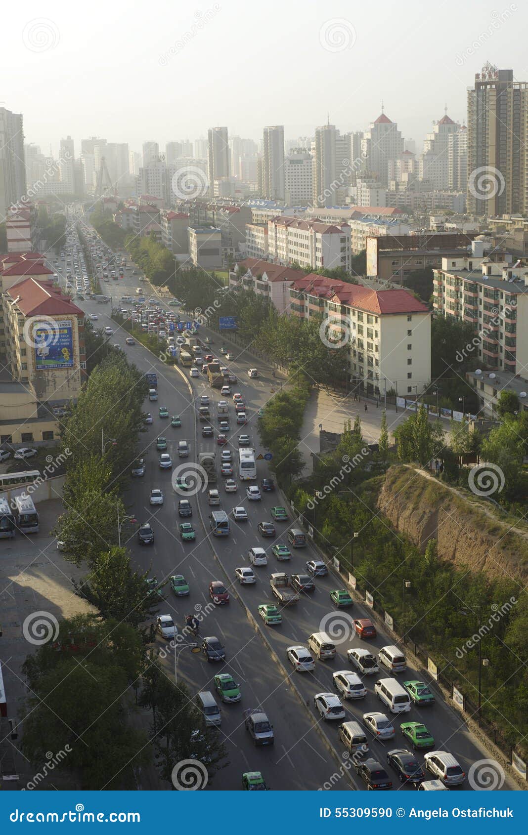 Xining City editorial image. Image of china, night, architecture - 55309590