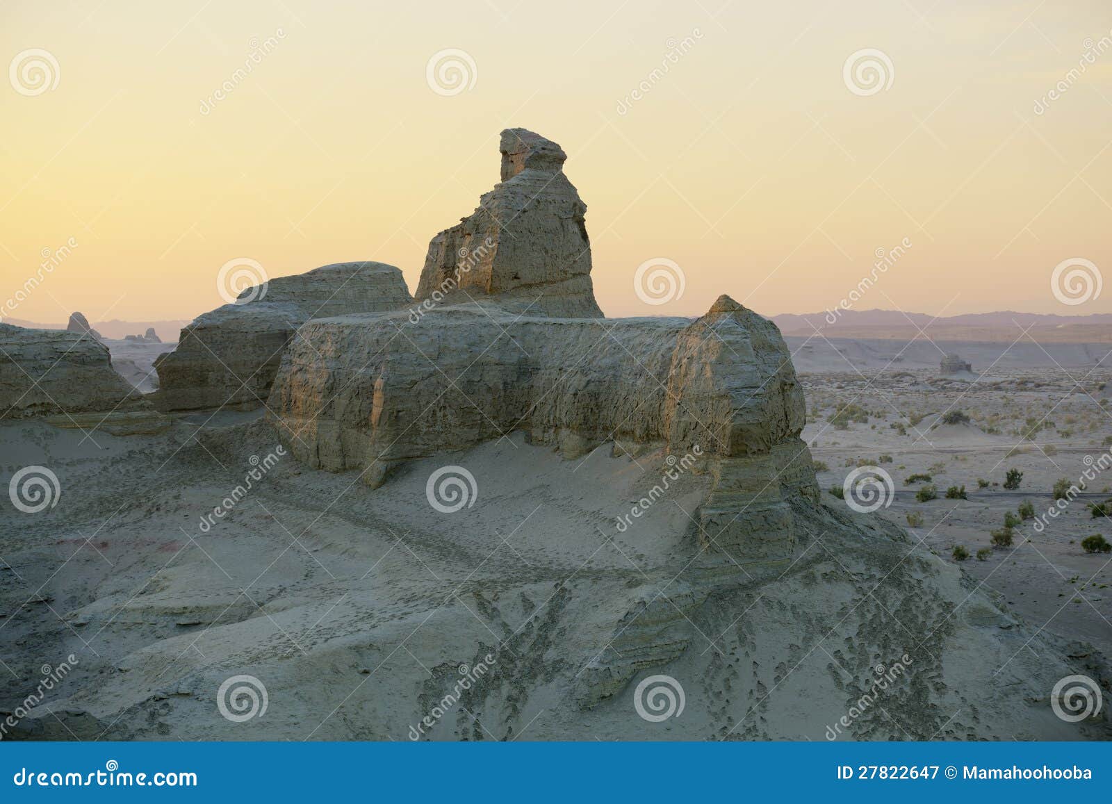 Xinjiang, China: Yardang Landforms Stock Image - Image of shape, asian ...