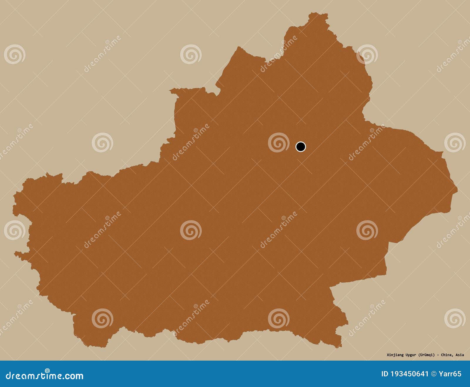 Xinjiang Uygur, Autonomous Region of China, on Solid. Pattern Stock ...