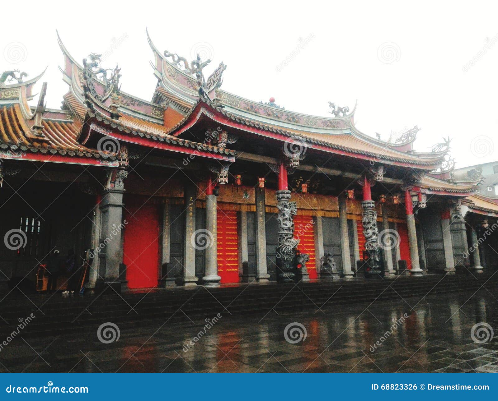 Xintian Temple stock photo. Image of rainy, taipei, foreign - 68823326