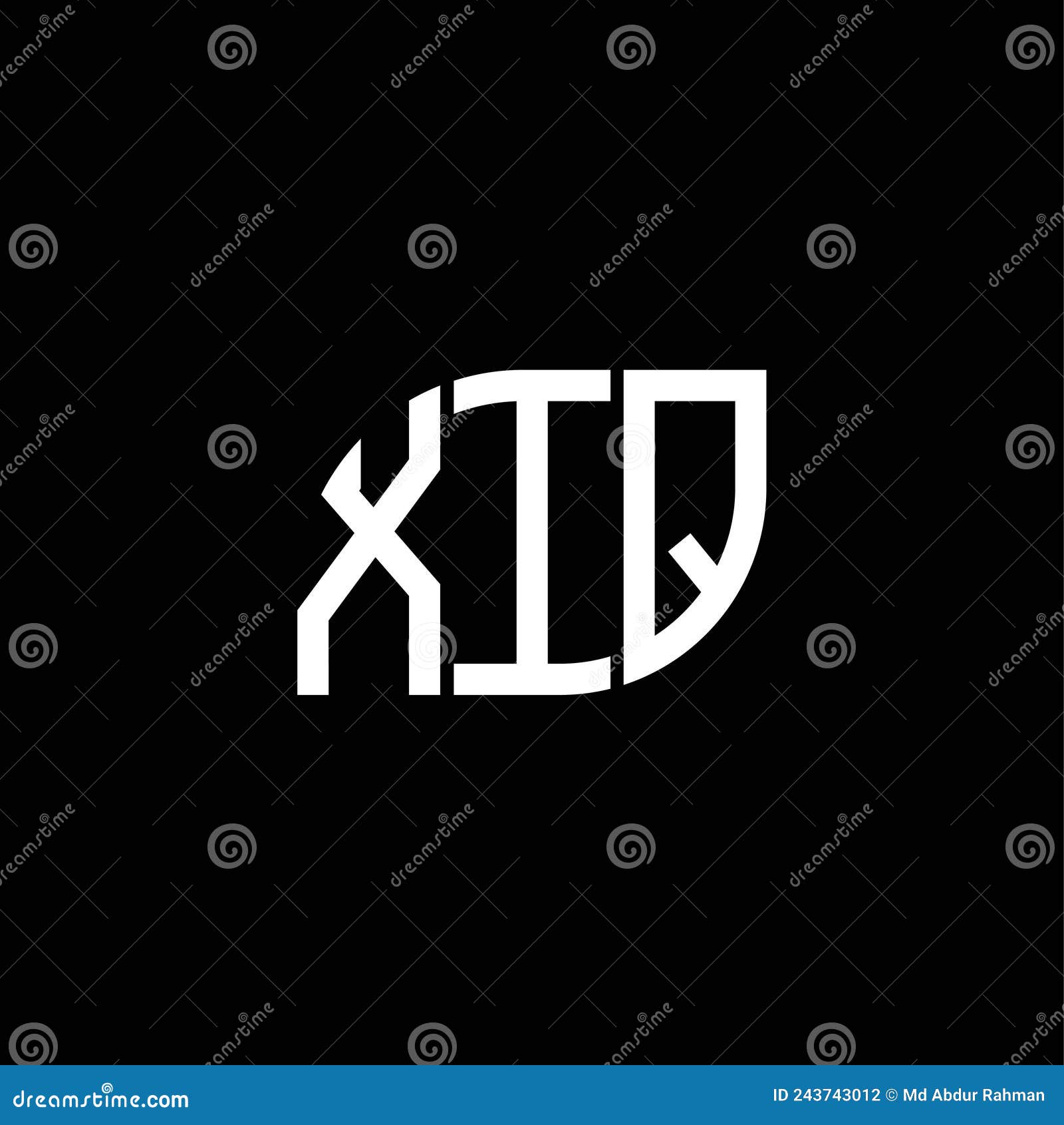 XIQ Letter Logo Design on Black Background. XIQ Creative Initials ...