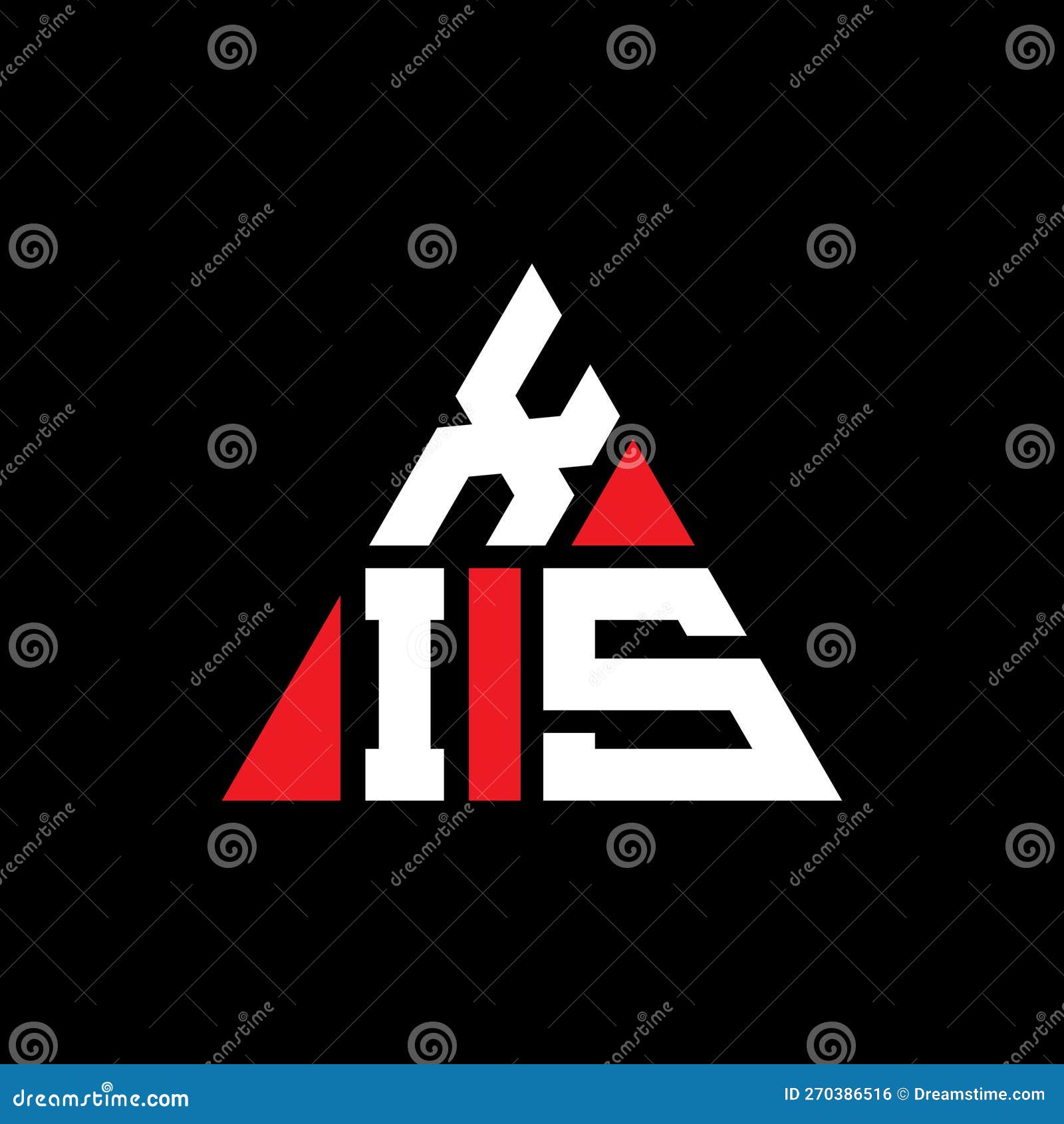 XIS Triangle Letter Logo Design with Triangle Shape. XIS Triangle Logo ...