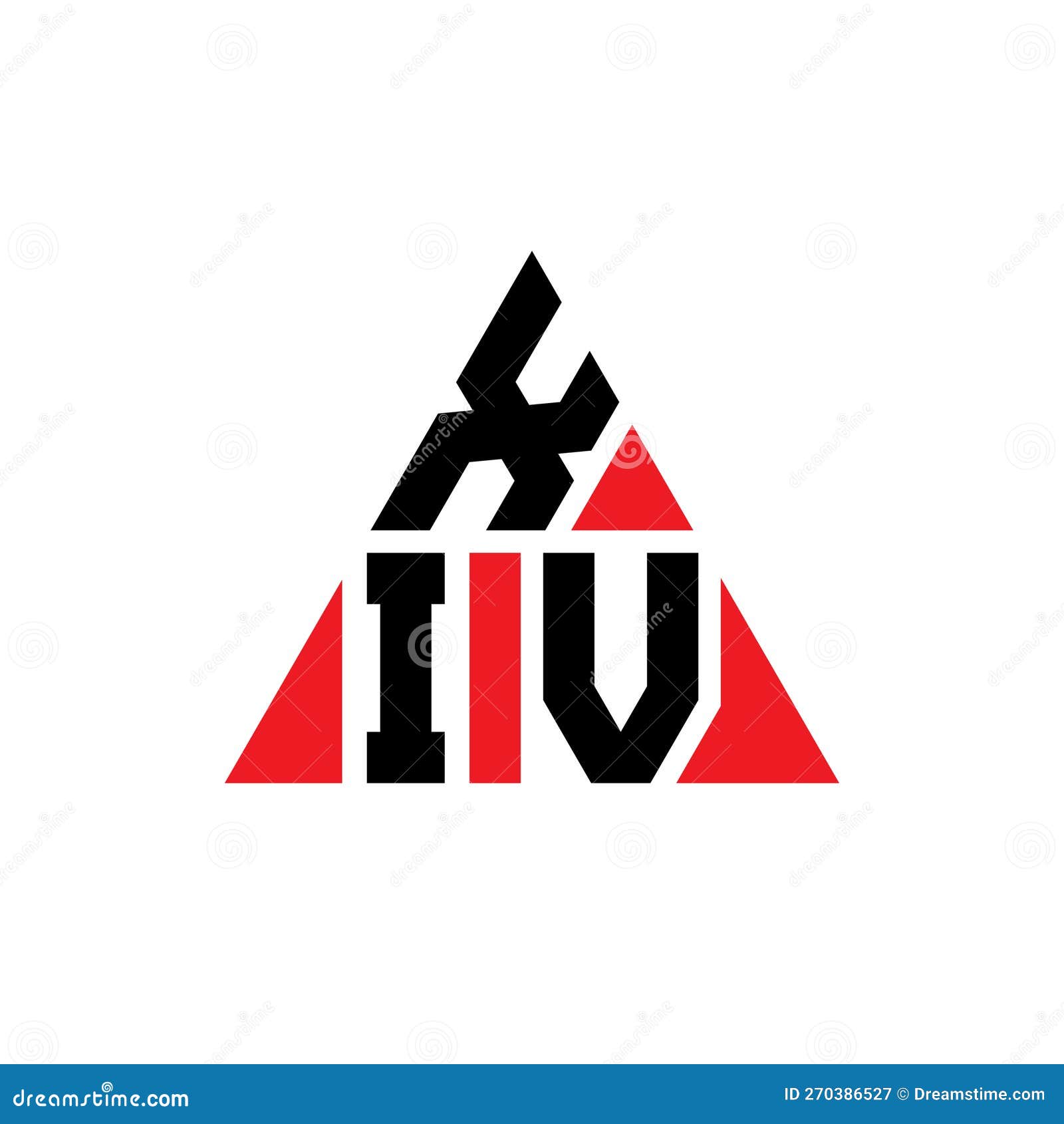 XIV Triangle Letter Logo Design with Triangle Shape. XIV Triangle Logo ...