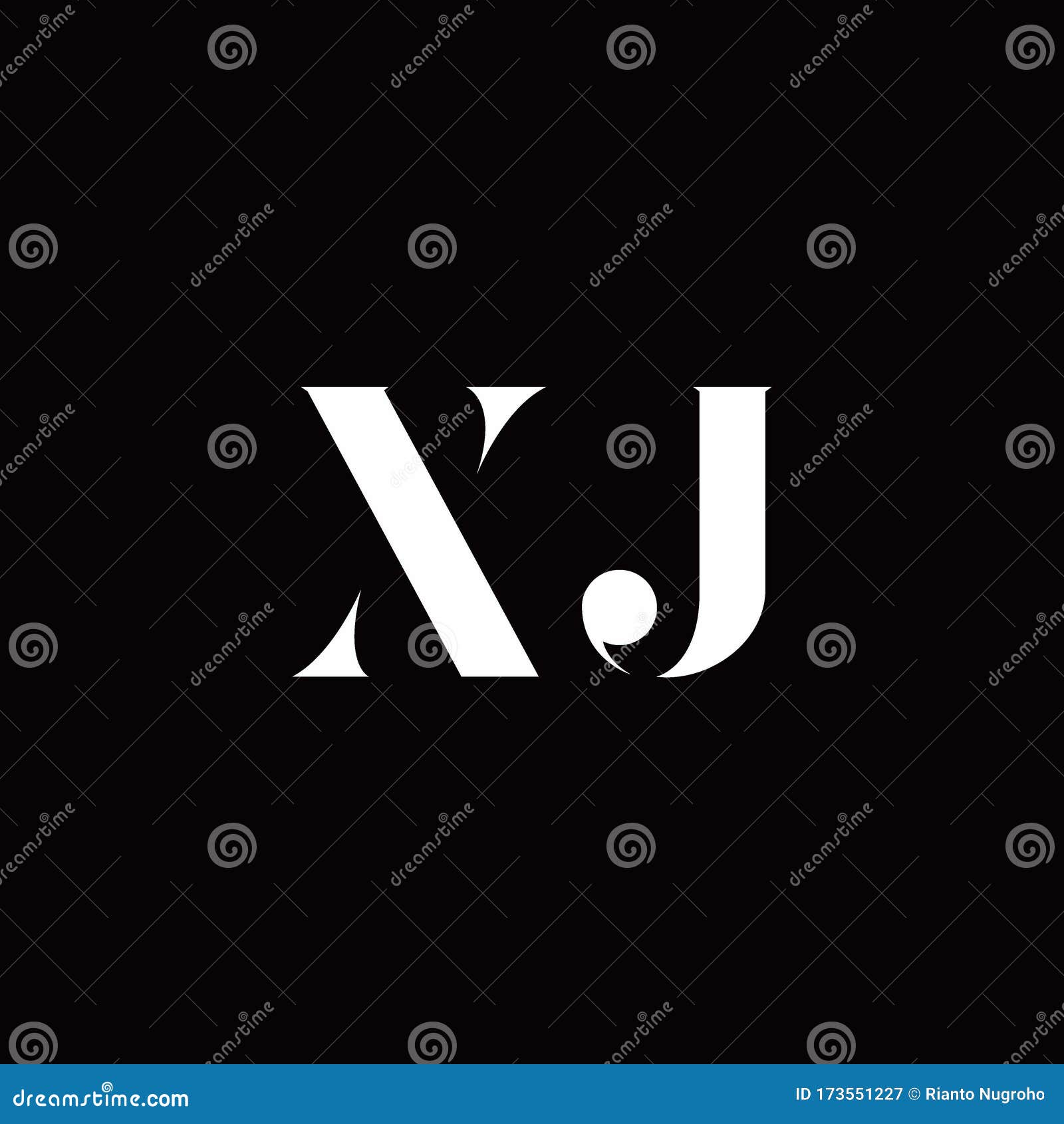 XJ Logo Letter Initial Logo Designs Template Stock Vector ...