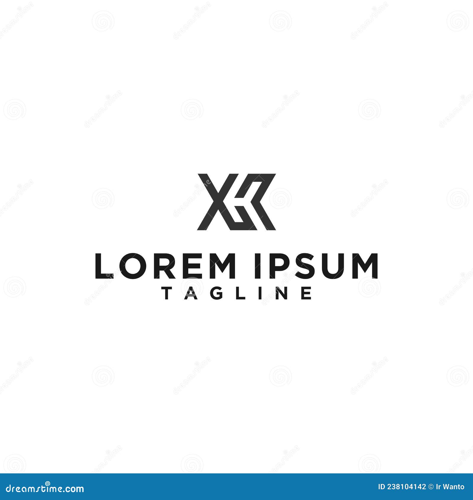 Xk or Kx Monogram Logo Design Stock Vector - Illustration of peak ...