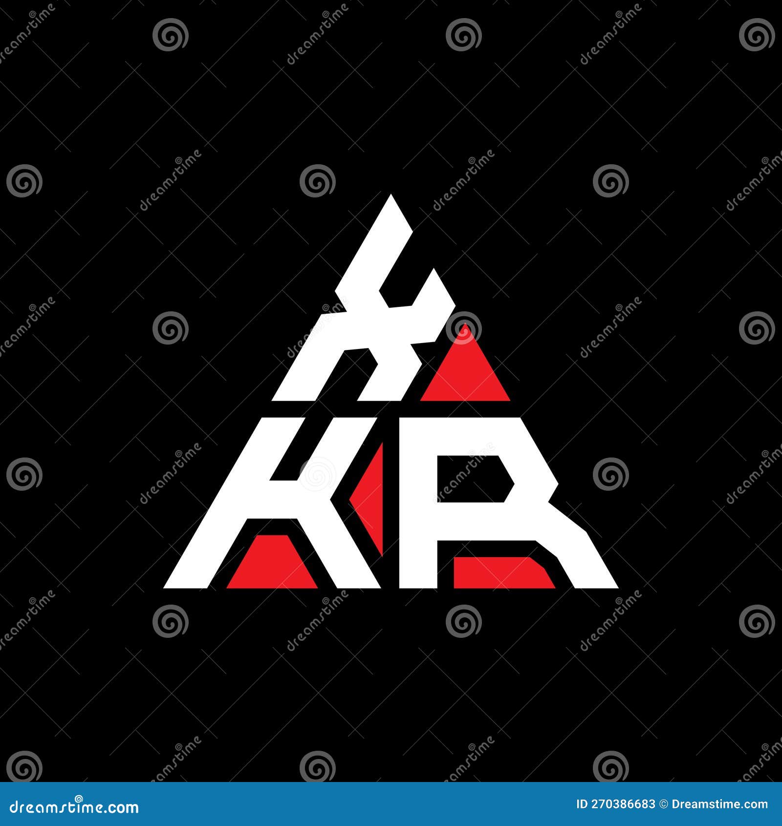 XKR Triangle Letter Logo Design with Triangle Shape. XKR Triangle Logo ...