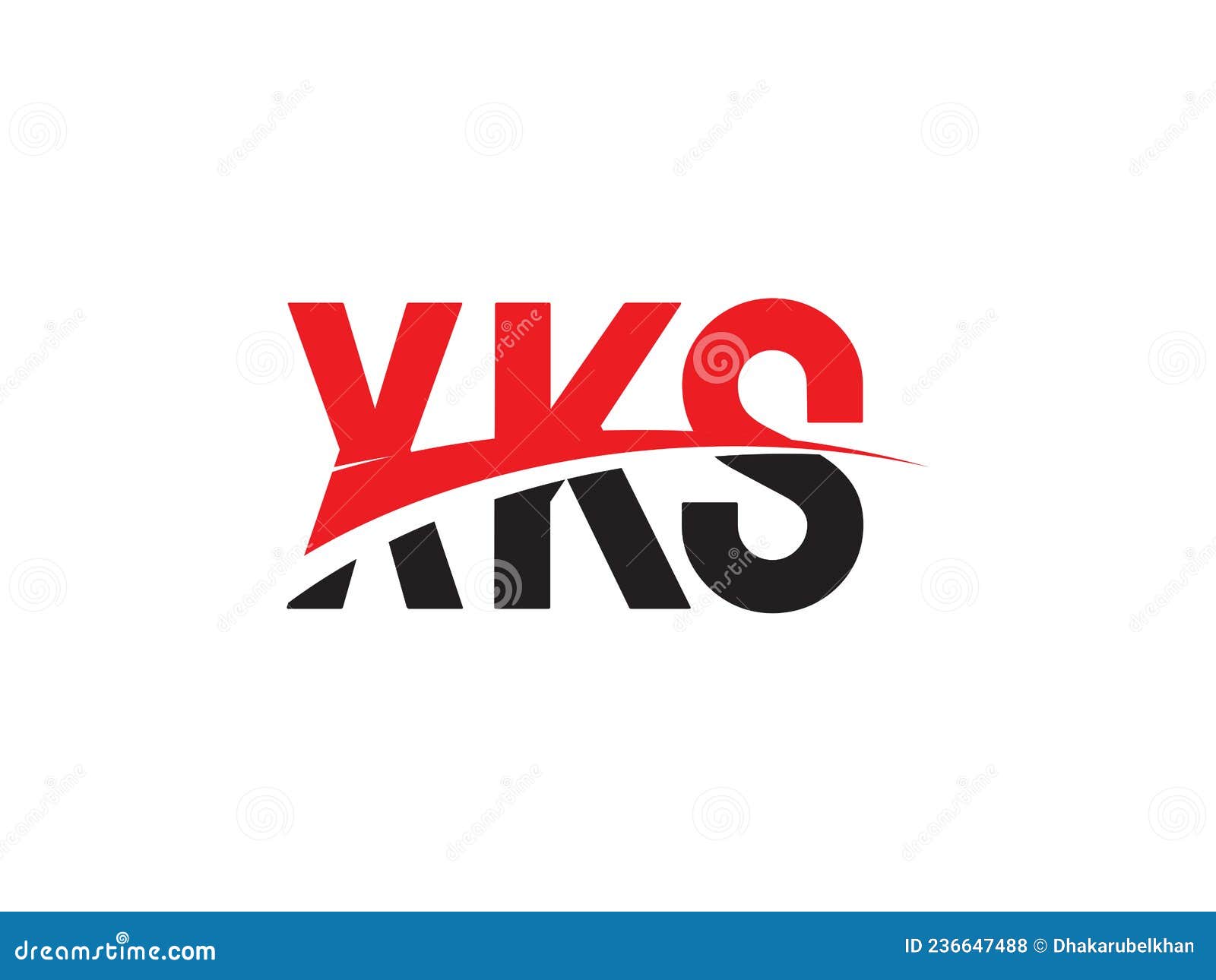XKS Letter Initial Logo Design Vector Illustration Stock Vector ...