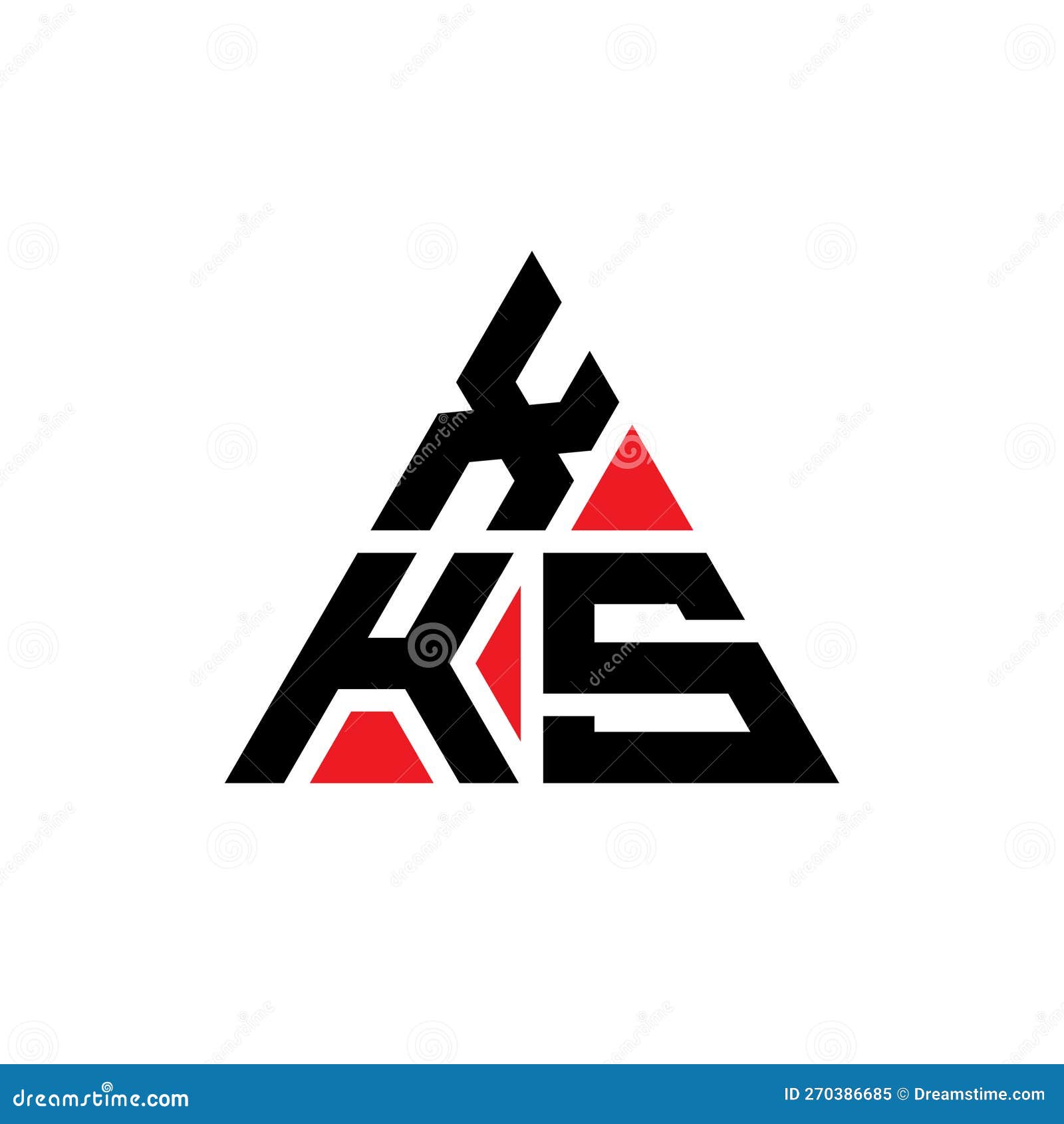 XKS Triangle Letter Logo Design with Triangle Shape. XKS Triangle Logo ...
