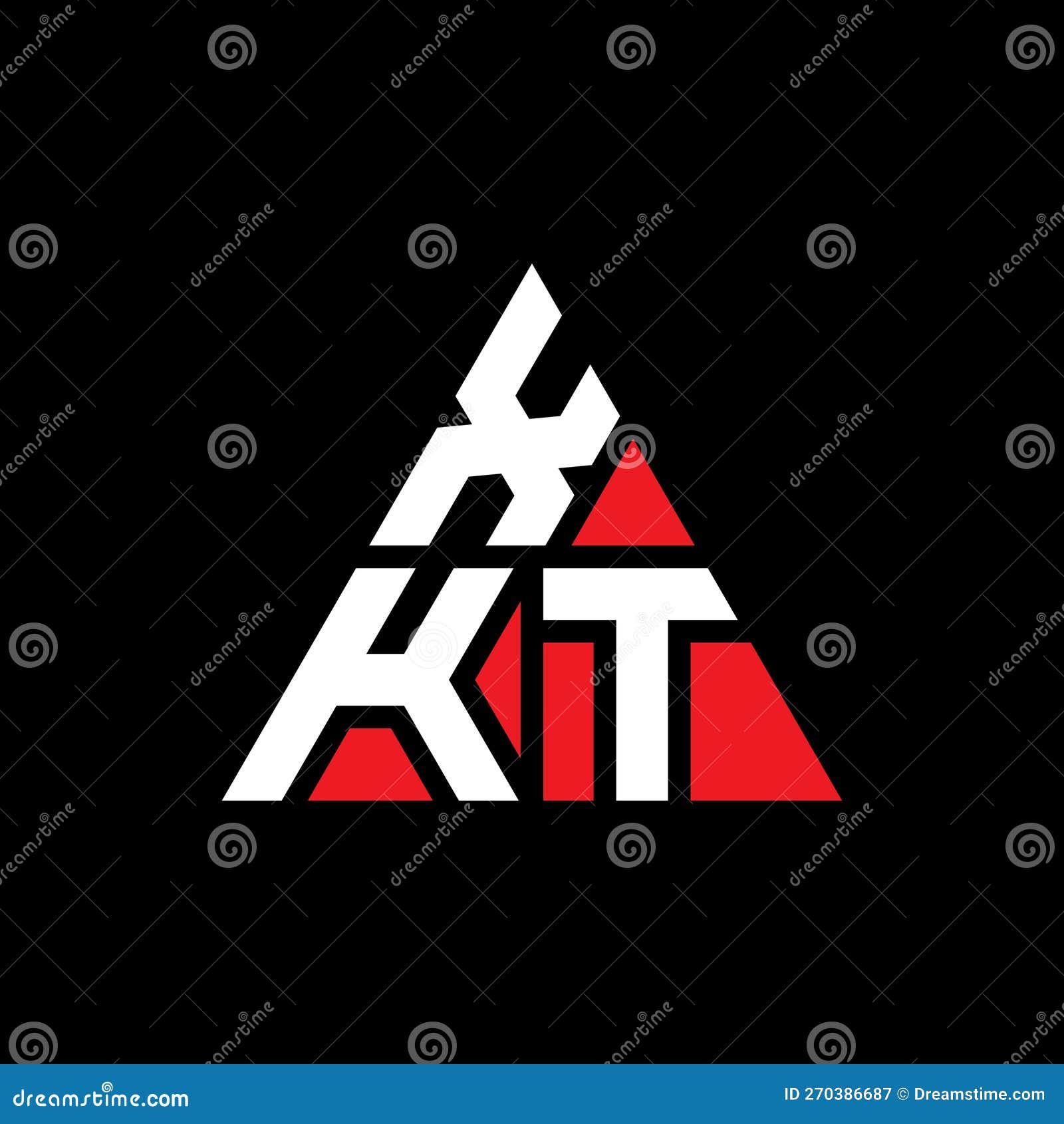 XKT Triangle Letter Logo Design with Triangle Shape. XKT Triangle Logo ...