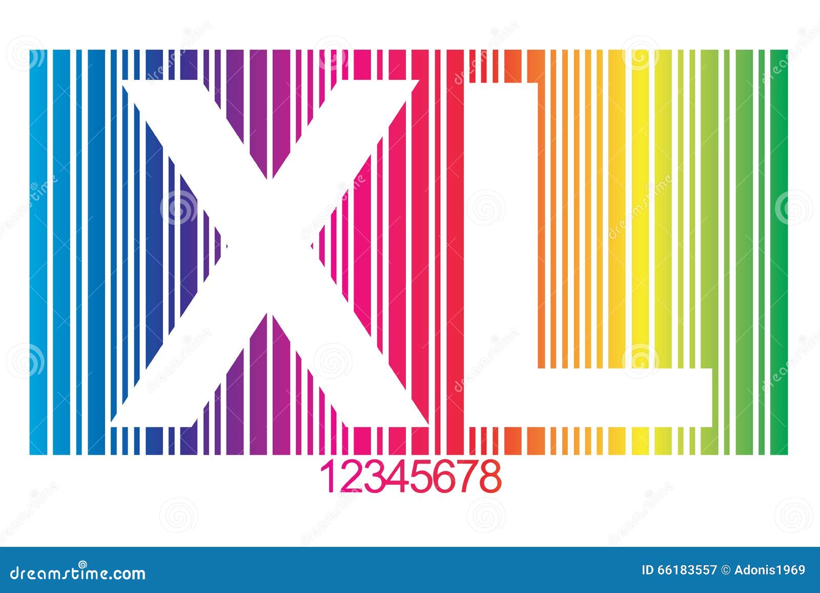 XL barcode stock vector. Illustration of graphic, informational - 66183557