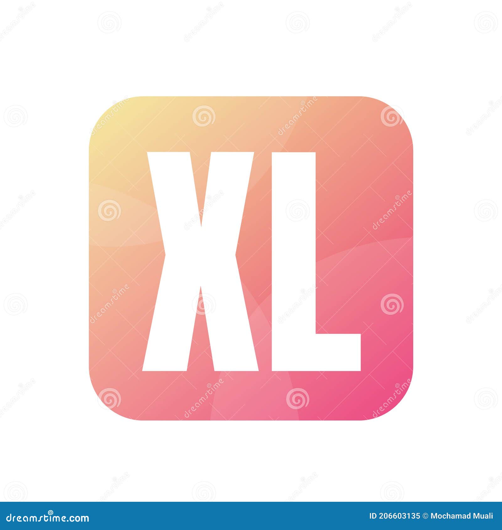 XL Letter Logo Design with Simple Style Stock Vector - Illustration of ...