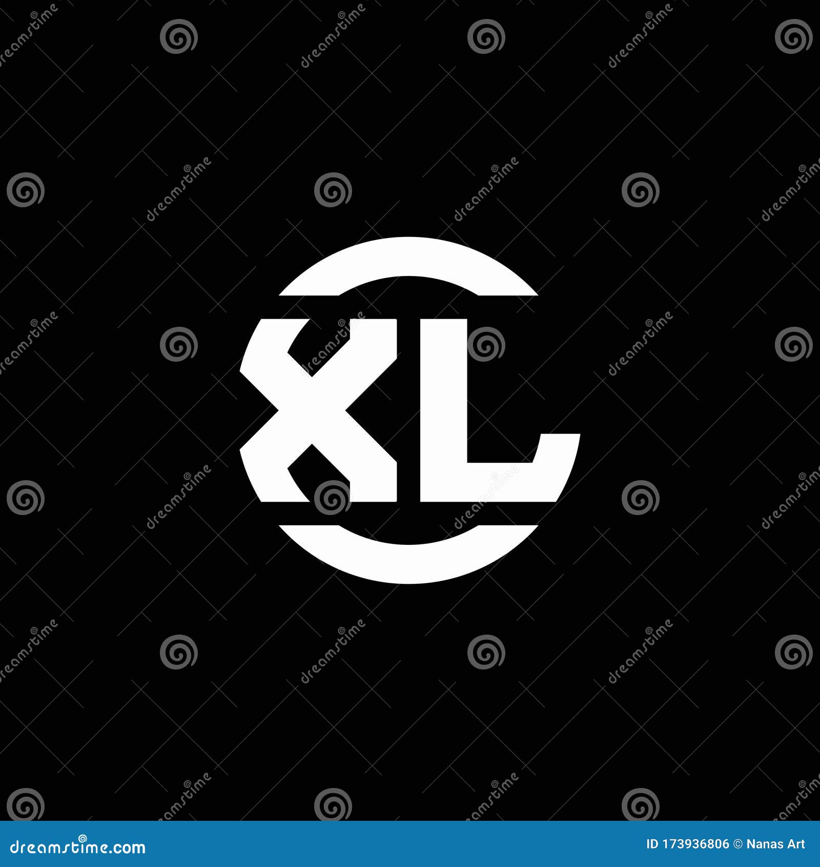 XL Logo Monogram Isolated on Circle Element Design Template Stock ...