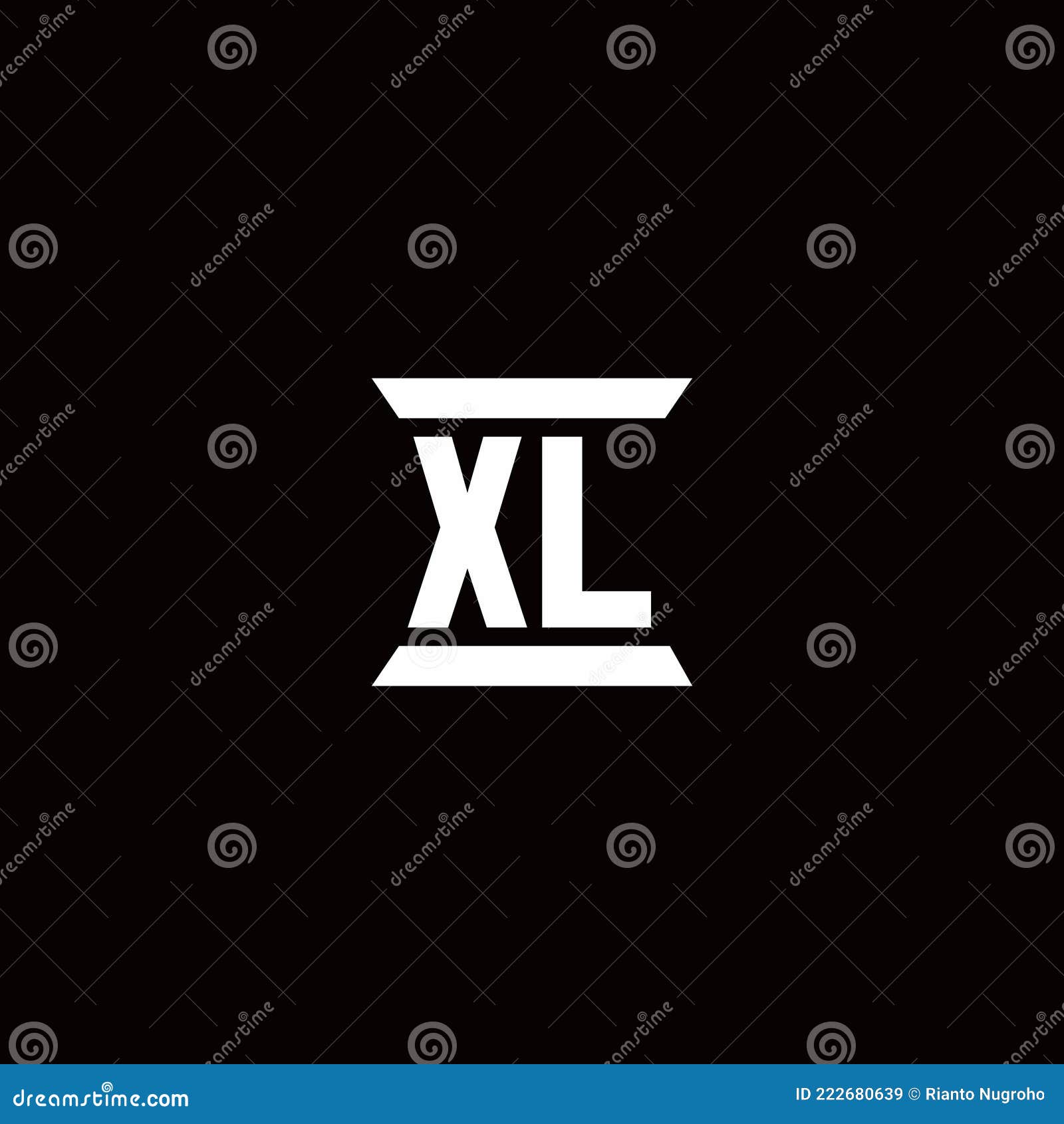 XL Logo Monogram with Pillar Shape Designs Template Stock Vector ...