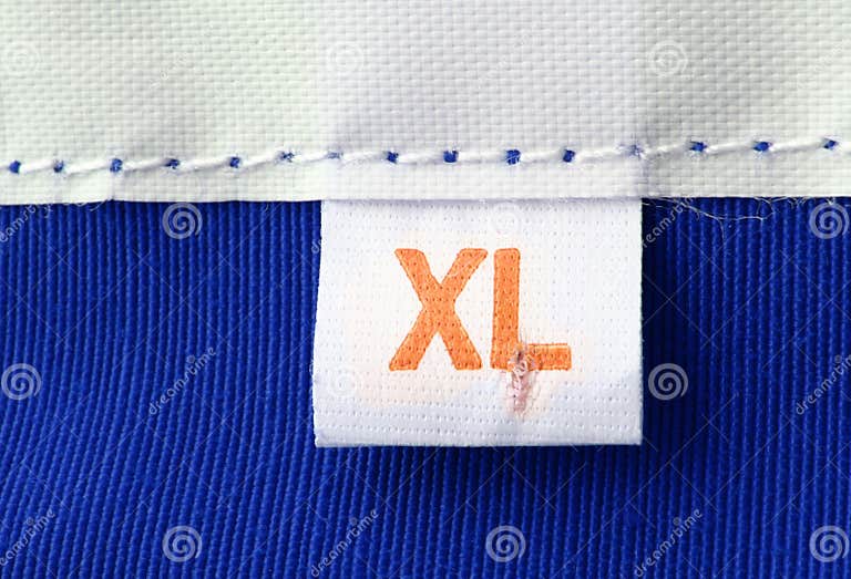 XL size clothing label stock photo. Image of close, laundry - 1947626